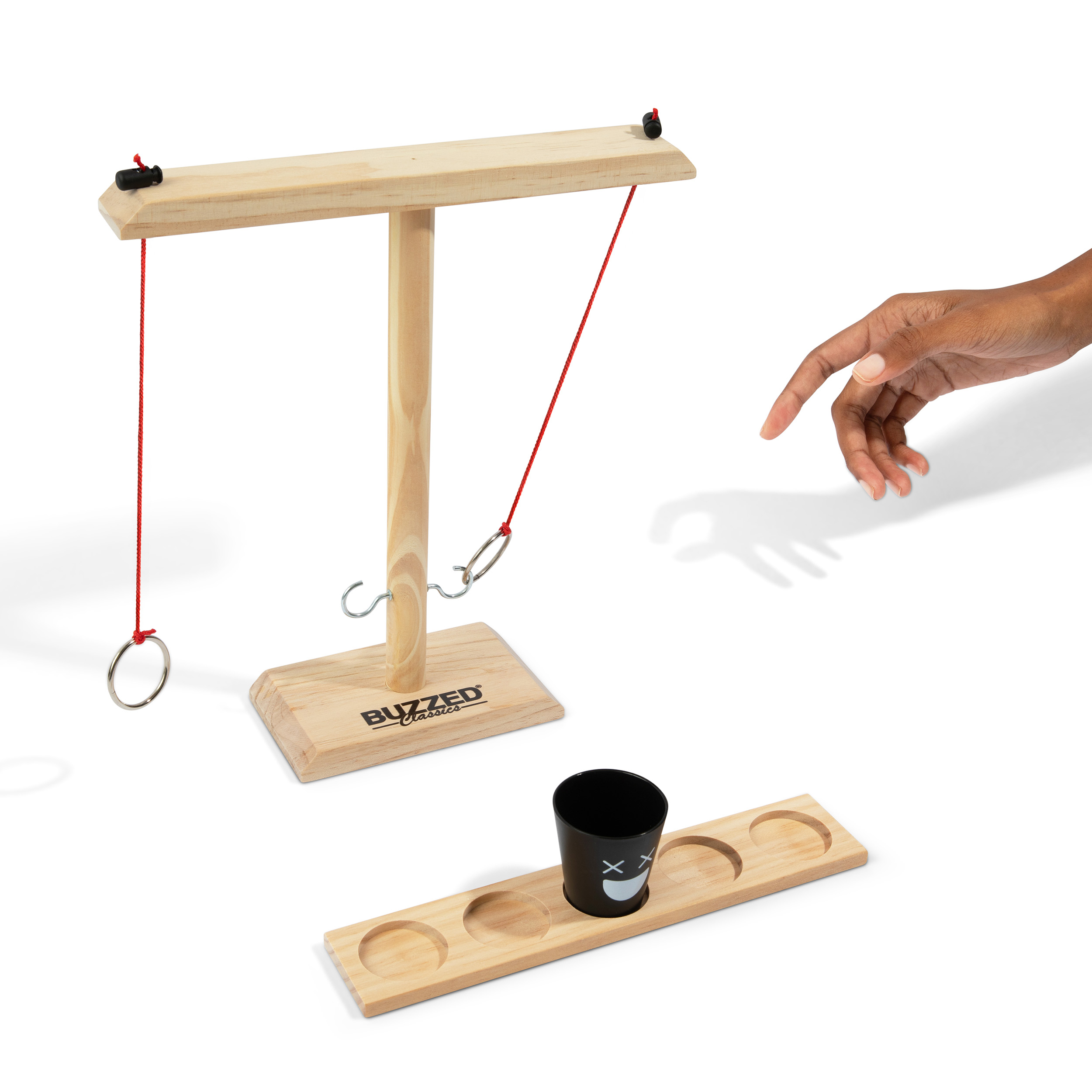 Tiki Toss Hook and Ring Toss Tailgating Game (Deluxe Football Edition) - 100% Bamboo Party Game ...