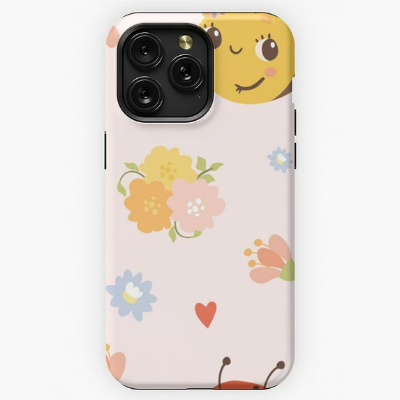Buzzing Beauties Ladybugs and Bees Pattern iPhone Case 17 to 11 Pro Max ...