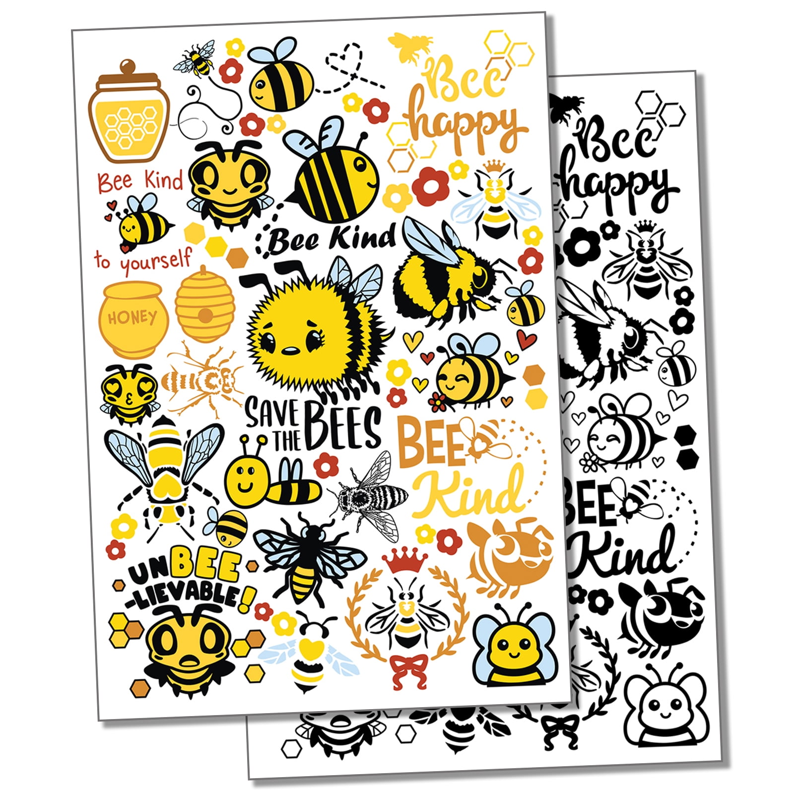Buzzing Honey Bees Hive Water Resistant Temporary Tattoo Set Fake Body ...