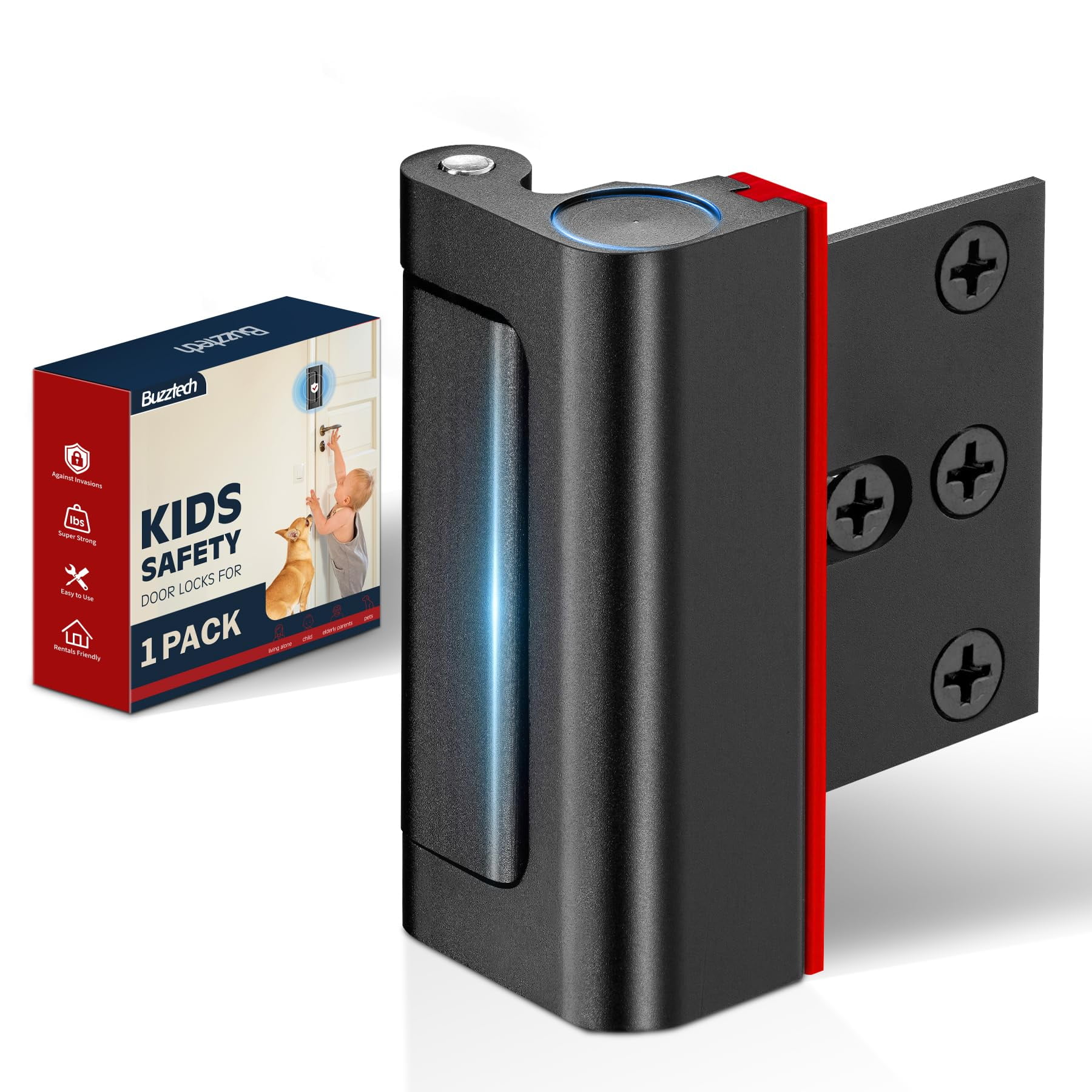 Buzztech Home Security Door Lock, Door Locks for Kids Safety with 8 ...