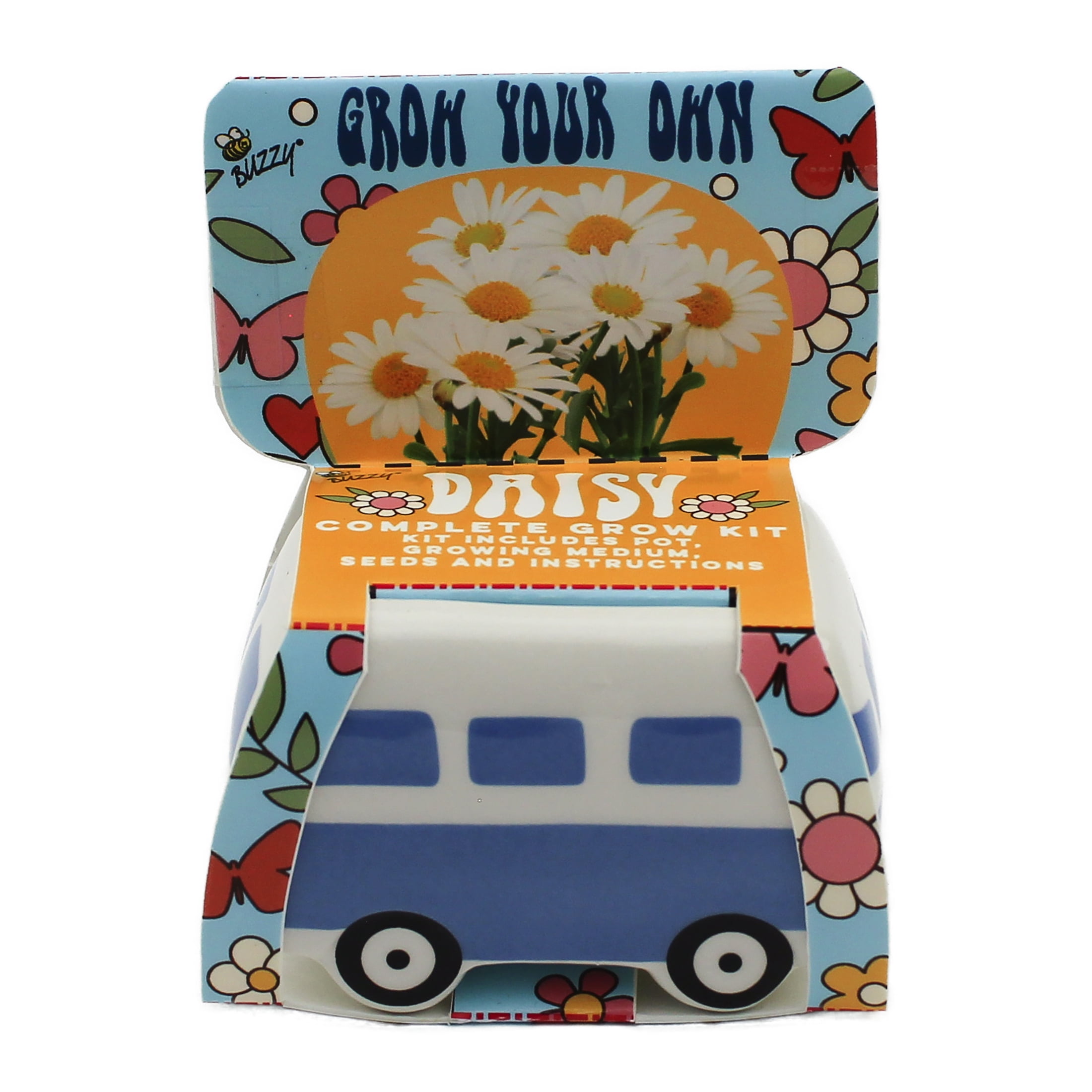 Buzzy Ceramic Bus Daisy Flower Grow Kit Item 97524 - Walmart.com