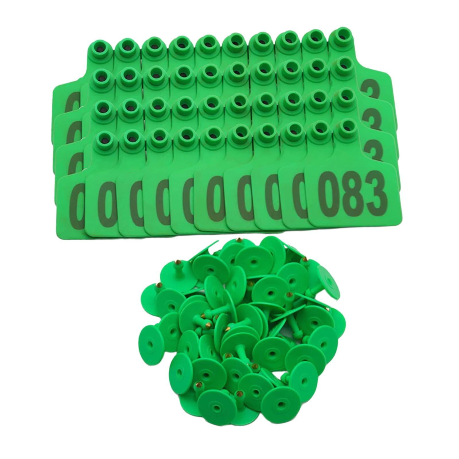 Bvdfgk 100 animal ears labels with 001 to 100 numbers for ...