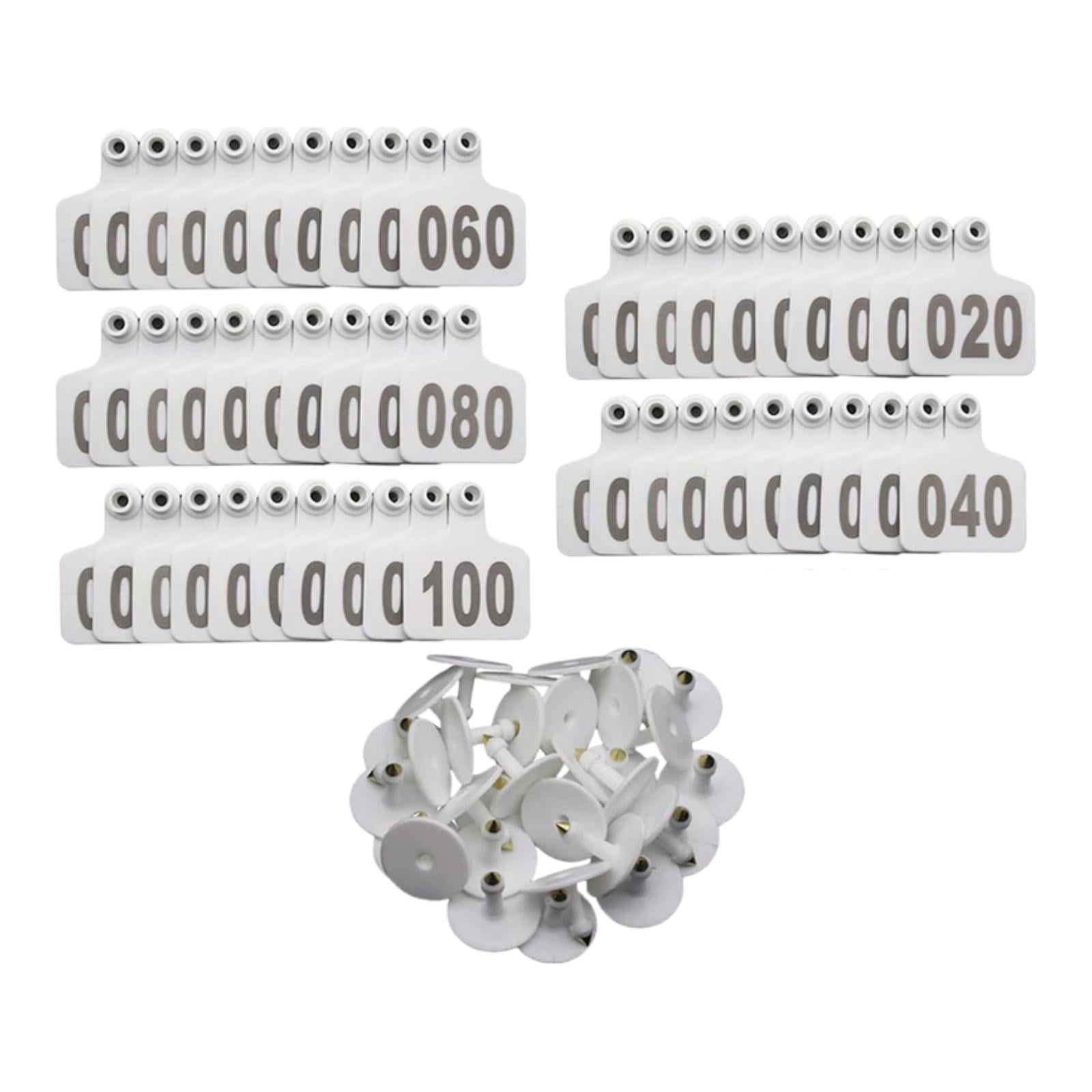Bvdfgk 100 animal ears labels with 001 to 100 numbers for ...