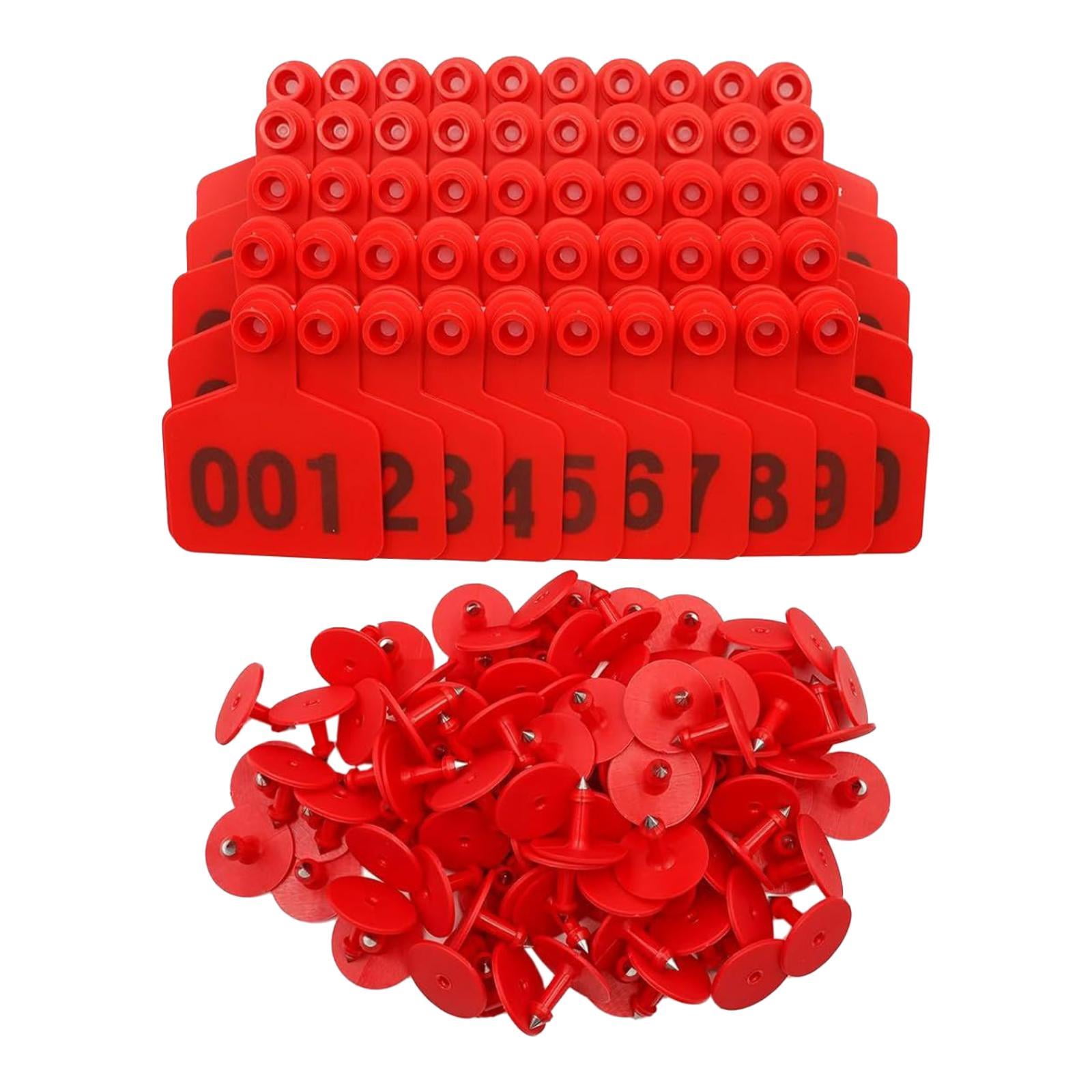 Bvdfgk 100 animal ears labels with 001 to 100 numbers for ...