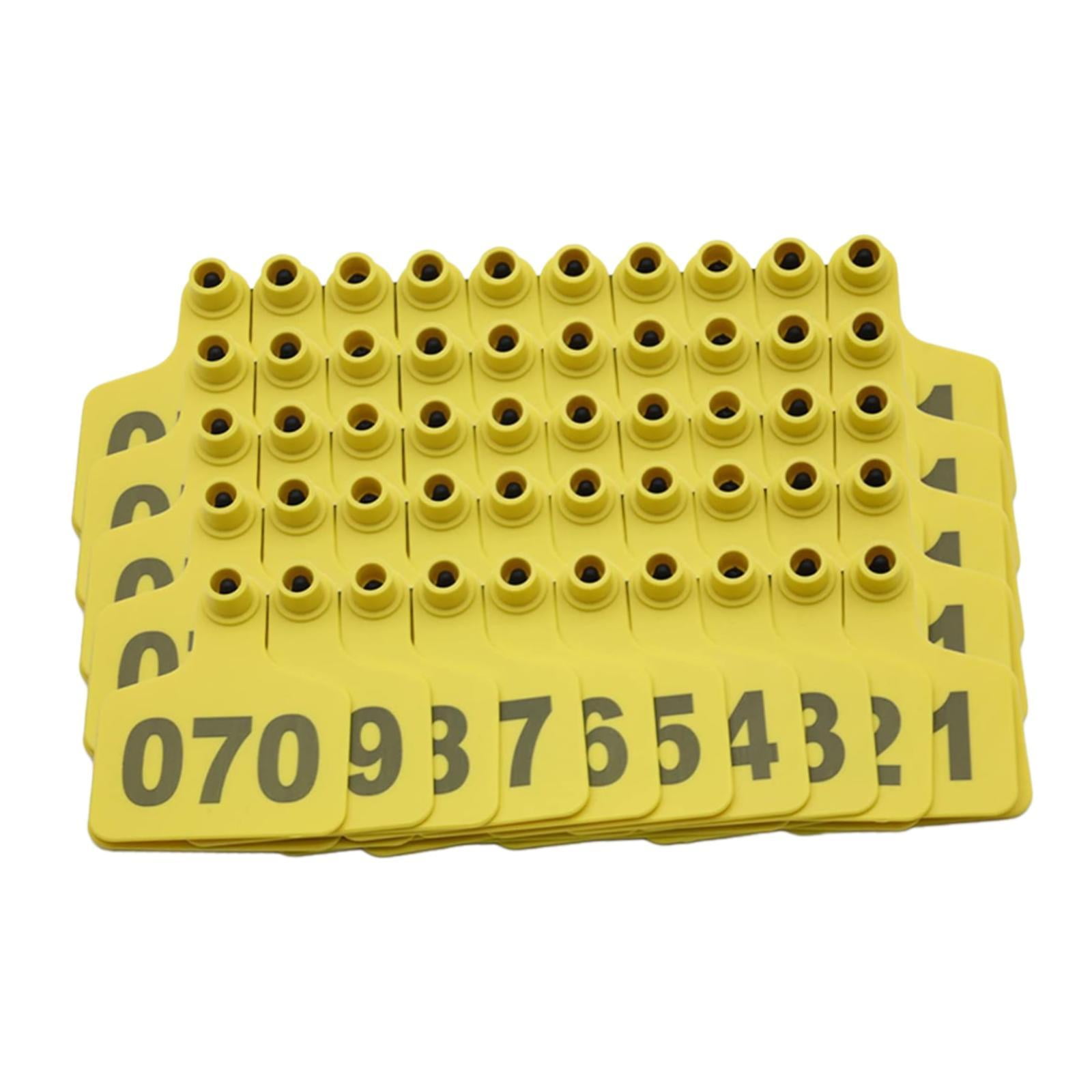 Bvdfgk 100 animal ears labels with 001 to 100 numbers for ...