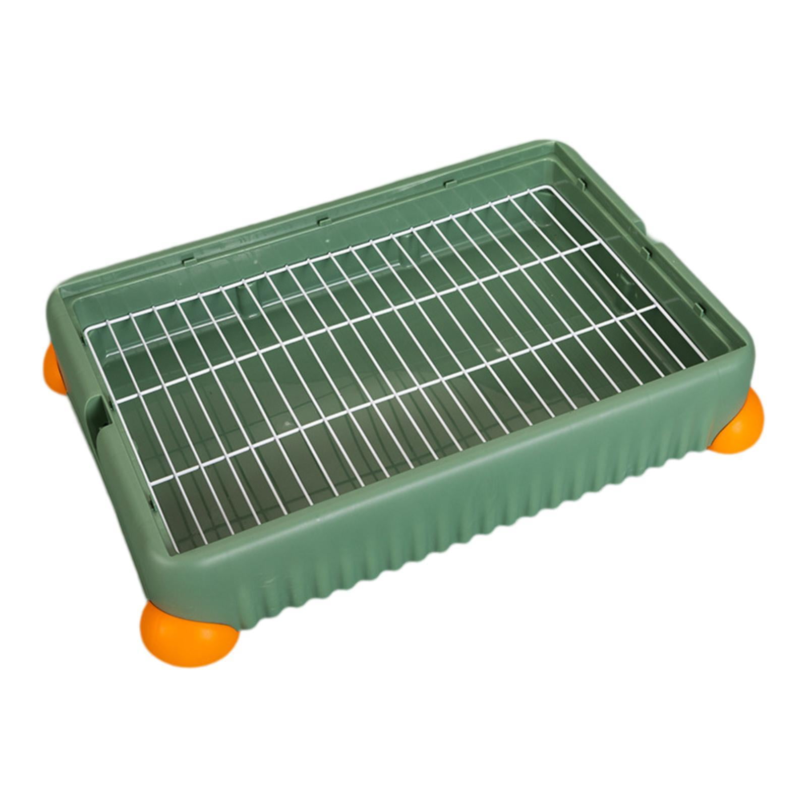 Bvdfgk Bunny Litter Pan Cage Toilet with Grate Anti Splashing Corner ...