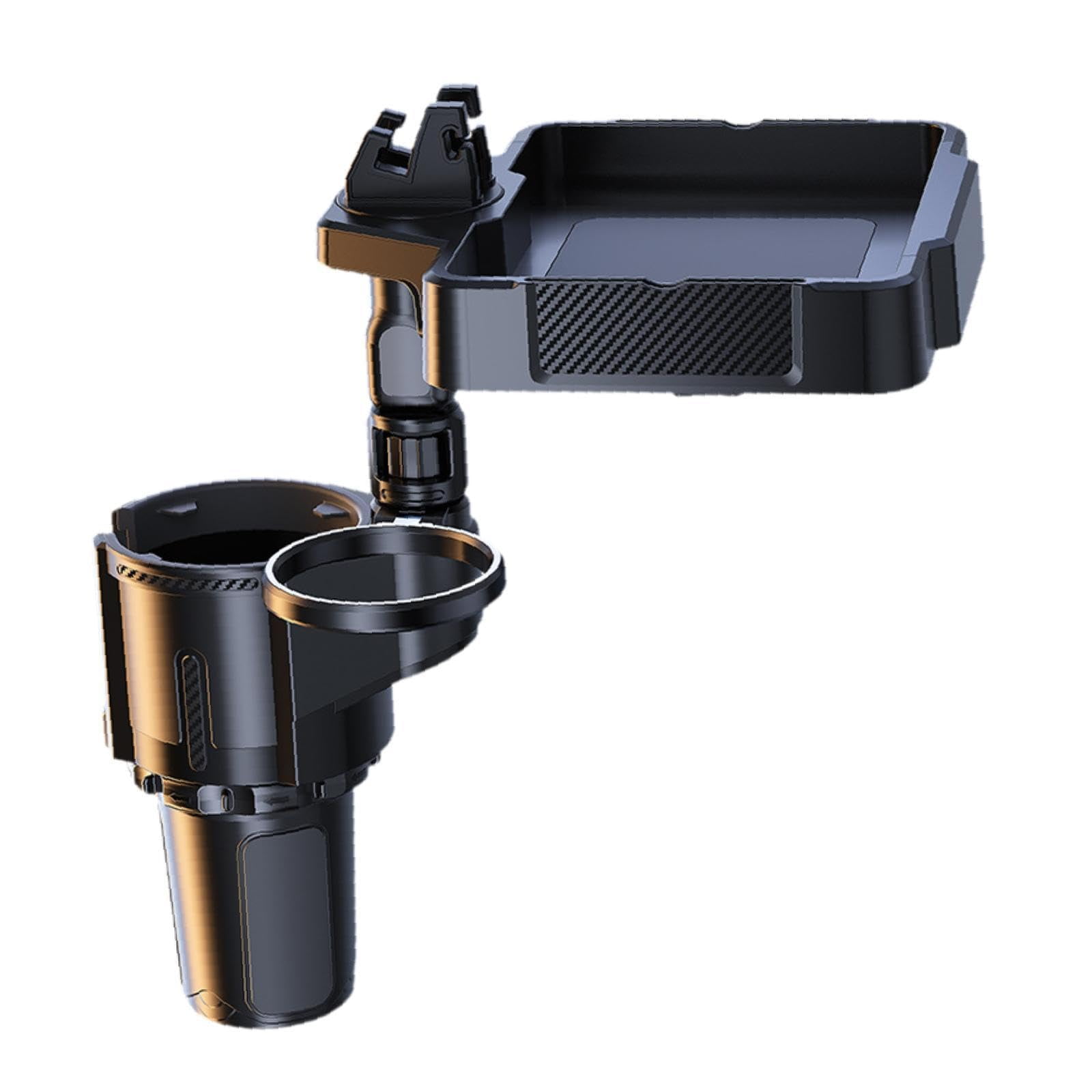 Bvdfgk Car Cup Holder Tray - 4 in 1 Drink Holder Expander with Expandable Food Tray Table and ...