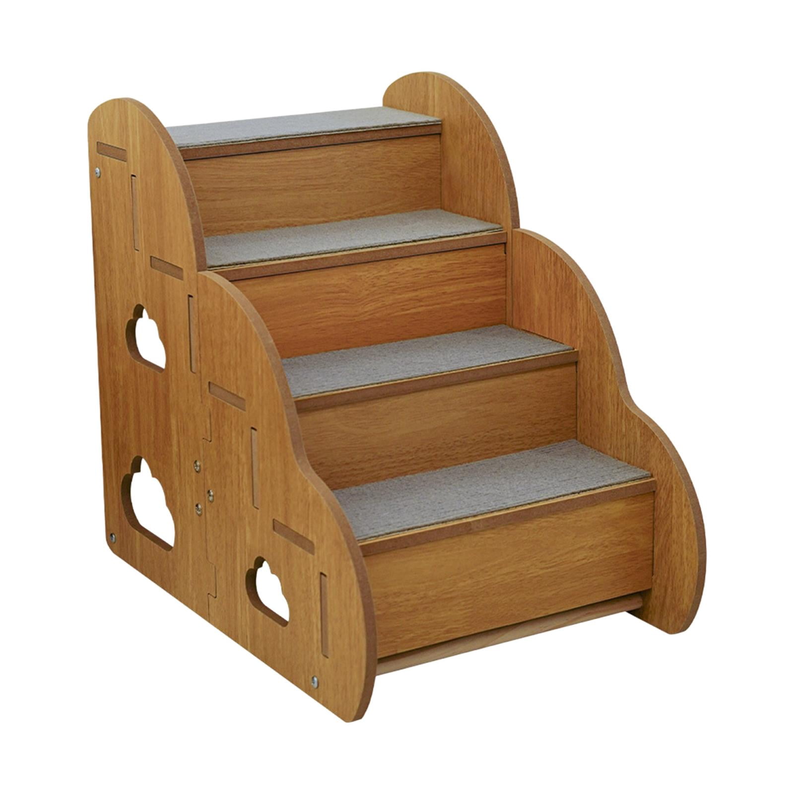 Bvdfgk Dog Stairs with 4 Step Anti Slip Sturdy with Fabric Cover 17 ...