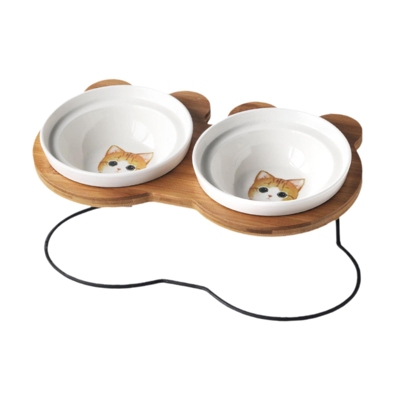 Bvdfgk Water Bowl Raised Cat Bowls Neck Protection Pet Bowls for Puppy ...