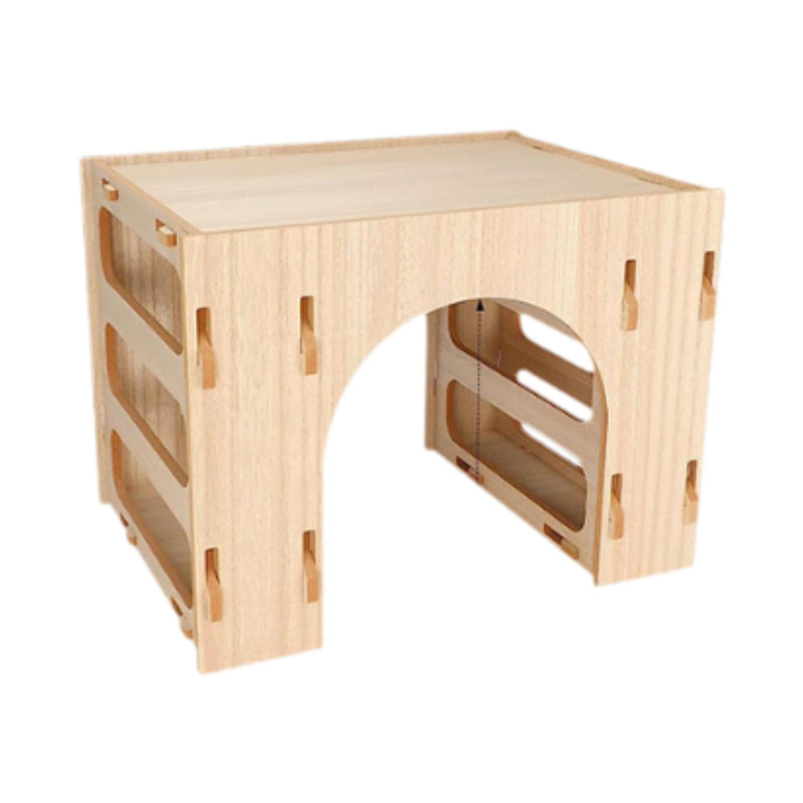 Bvdfgk Wooden Bunny Hay Feeder Food Feeding Rack Bunny Grass Holder ...