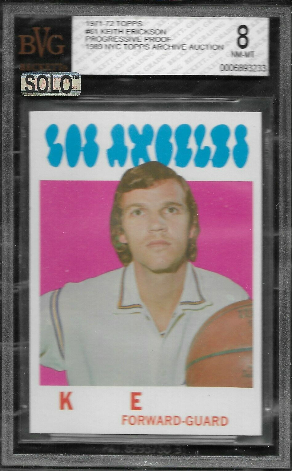 Bvg 8 1971 Topps #61 Keith Erickson Progressive Proof - Walmart.com