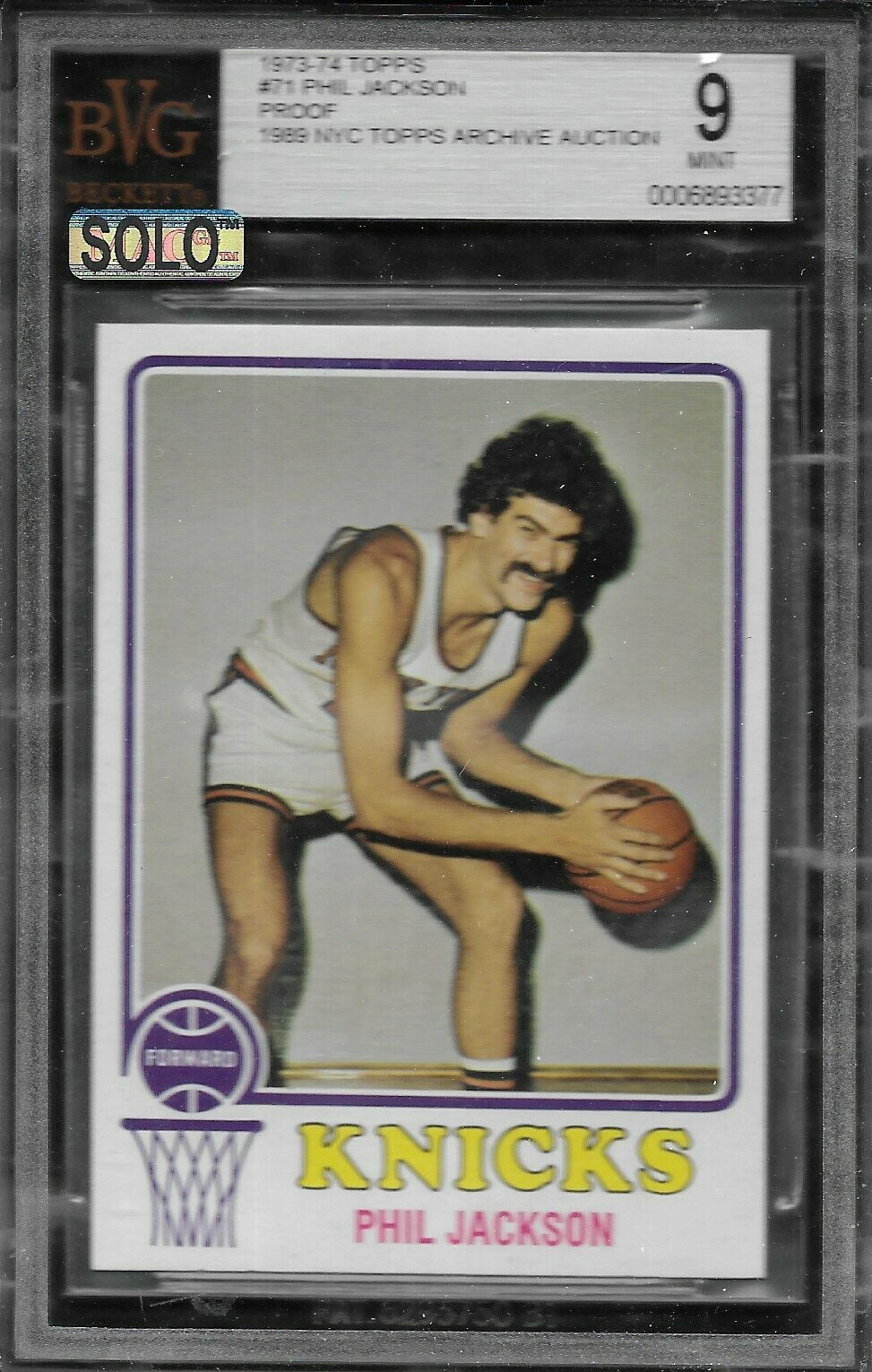 Bvg 9 1973 Topps #71 Phil Jackson Full Color Proof - Walmart.com