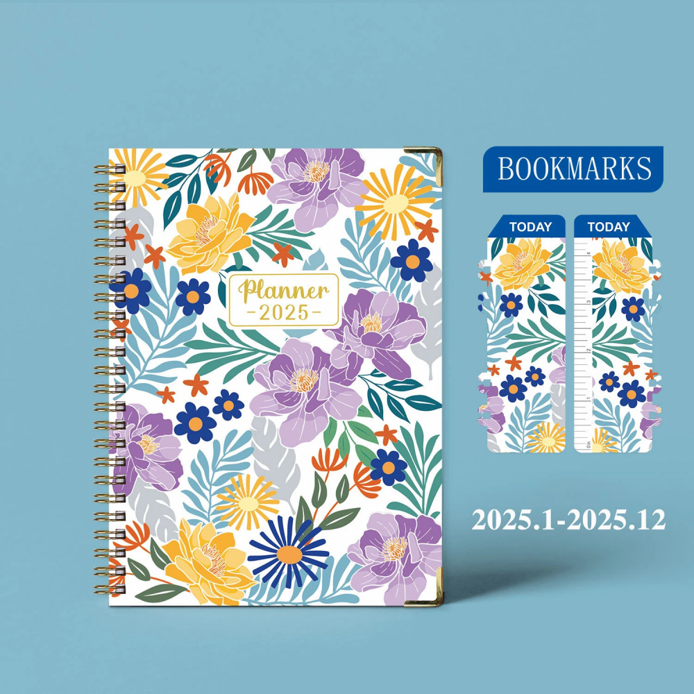 Bview Art 2025 Weekly Planner English A5 Agenda PLANNER Coil Notebook ...