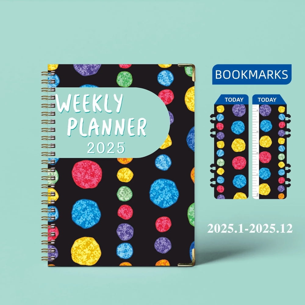 Bview Art 2025 Weekly Planner English A5 Agenda PLANNER Coil Notebook ...