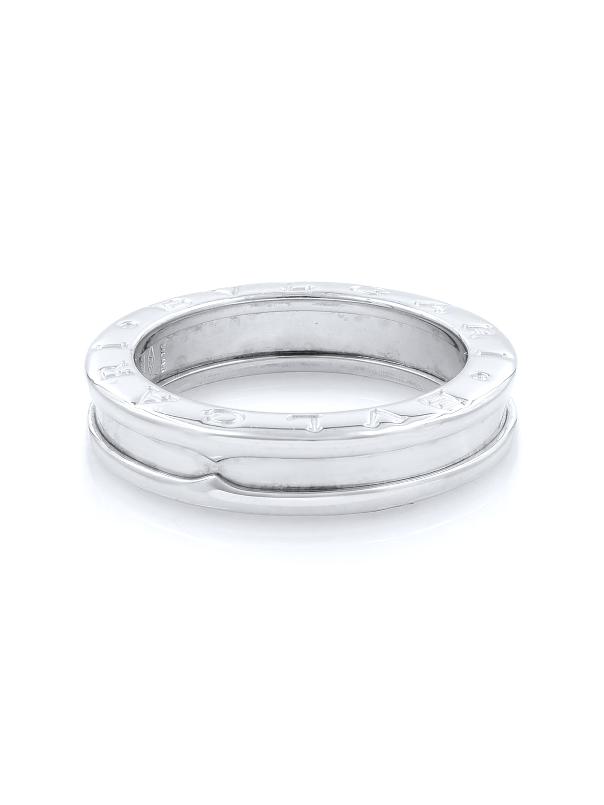 Bvlgari B.Zero 18K White Gold Ring Size 53 6.75
