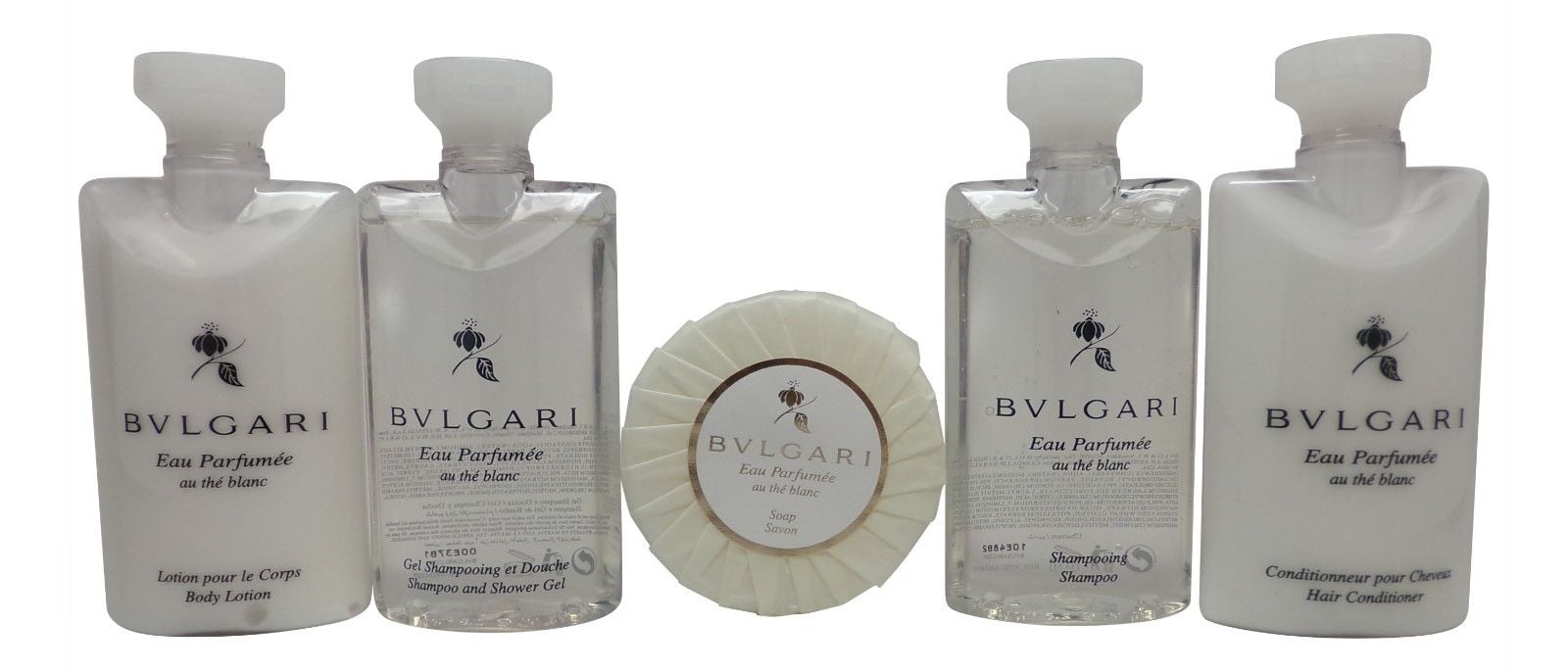Bvlgari White Tea Travel Set Shampoo, Conditioner, Body Lotion, Shower ...