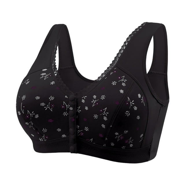 Bvodoz Daisy Bras for Older Women Plus Size Front Close Bras Full Cup ...