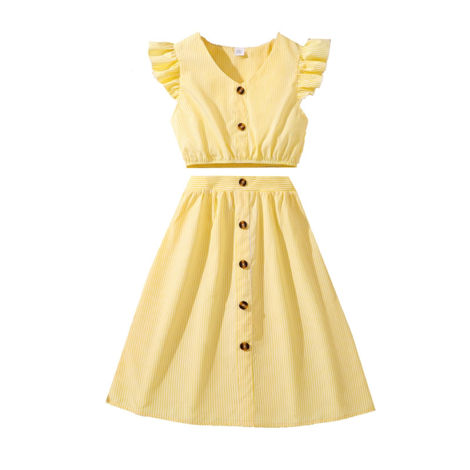 Bvxeep Baby Outfits, Girls' Summer New Short Sleeved Doll Neck Cute ...