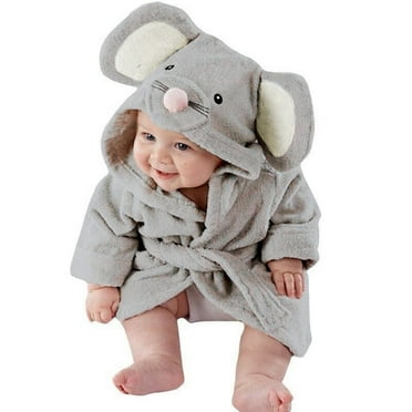 Mr. Pen- Baby Animal Face Robe, Unisex, 0-9 Month, Plush Baby Robe ...