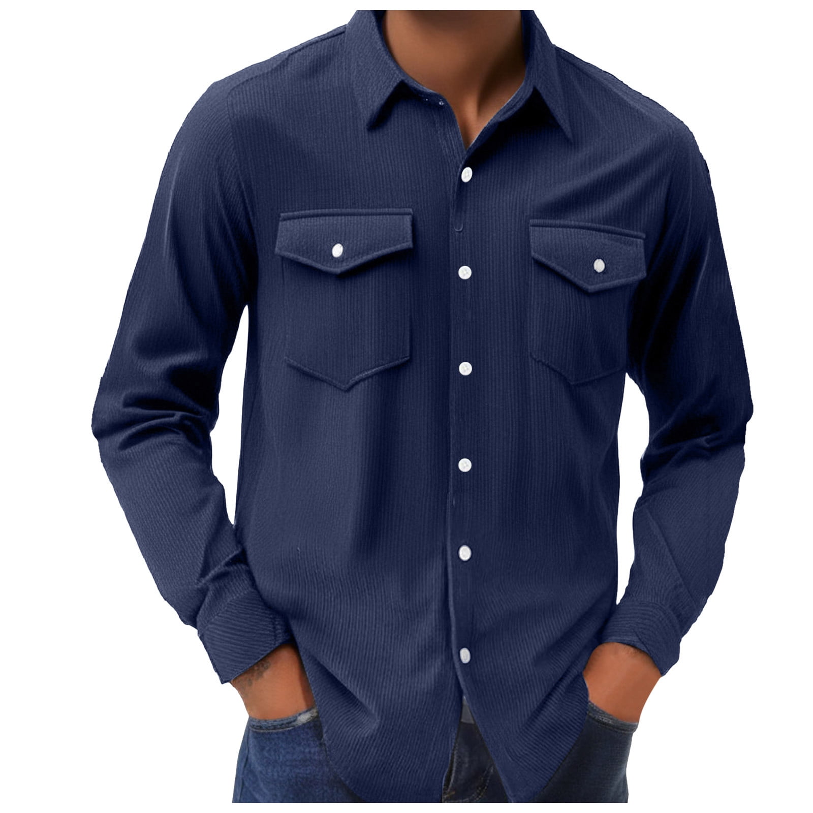 Bwdbhd Men's Cotton Lightweight Jackets Mens Shacket Long Sleeve Shirt ...