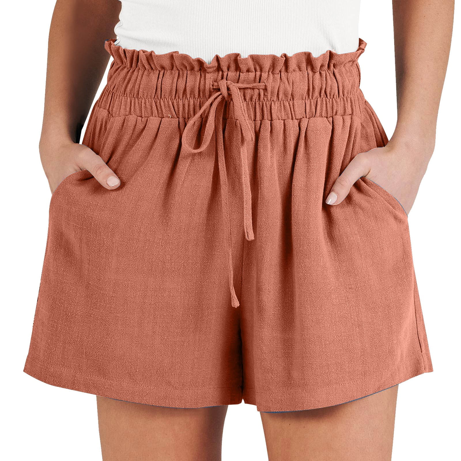 Bwdbhd Women 2024 Trendy Shorts Casual Summer Beach Shorts with Pockets ...
