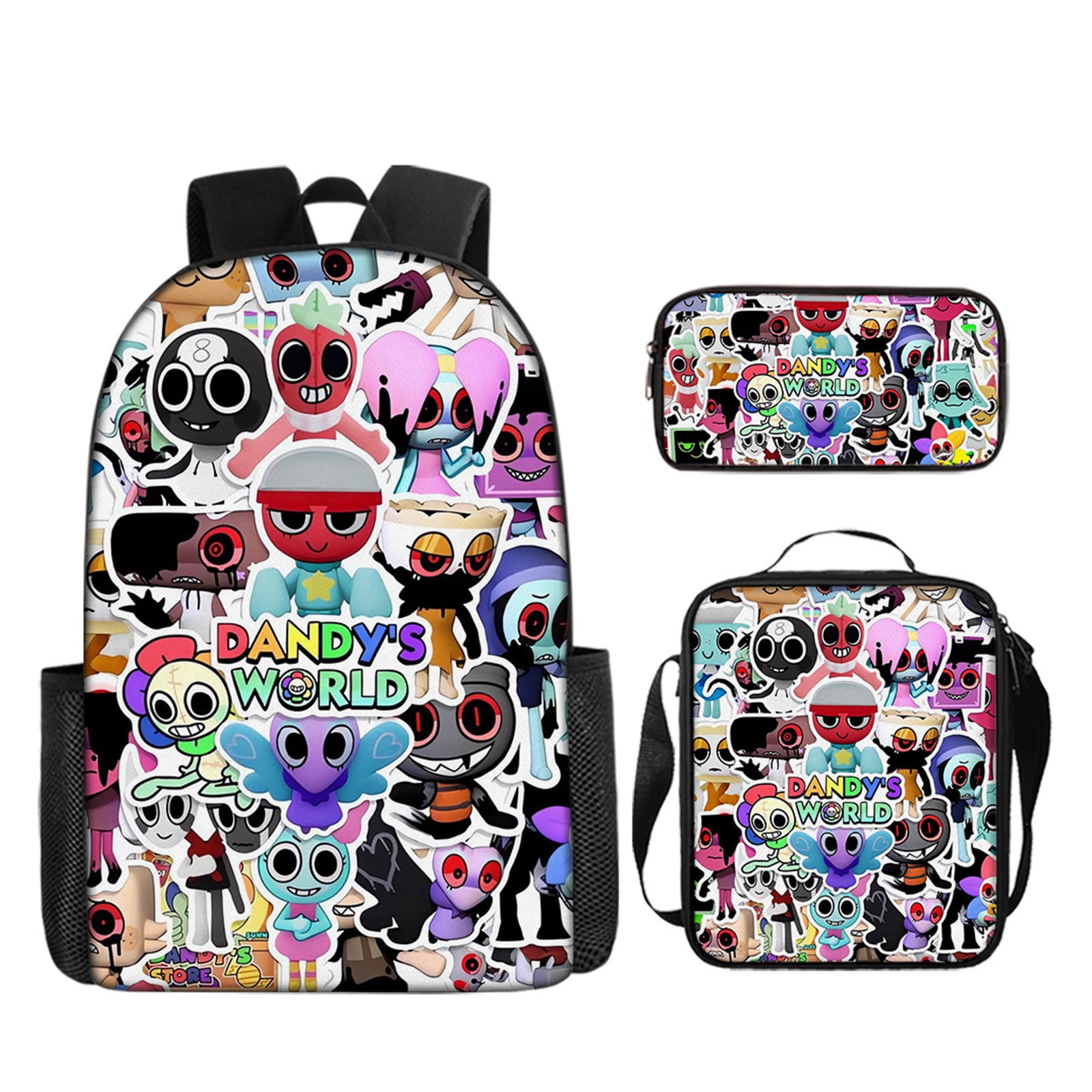 BwiLow 3 Pcs Dandy's World Backpack 16.5" Fashion Bag for Teens Adults ...