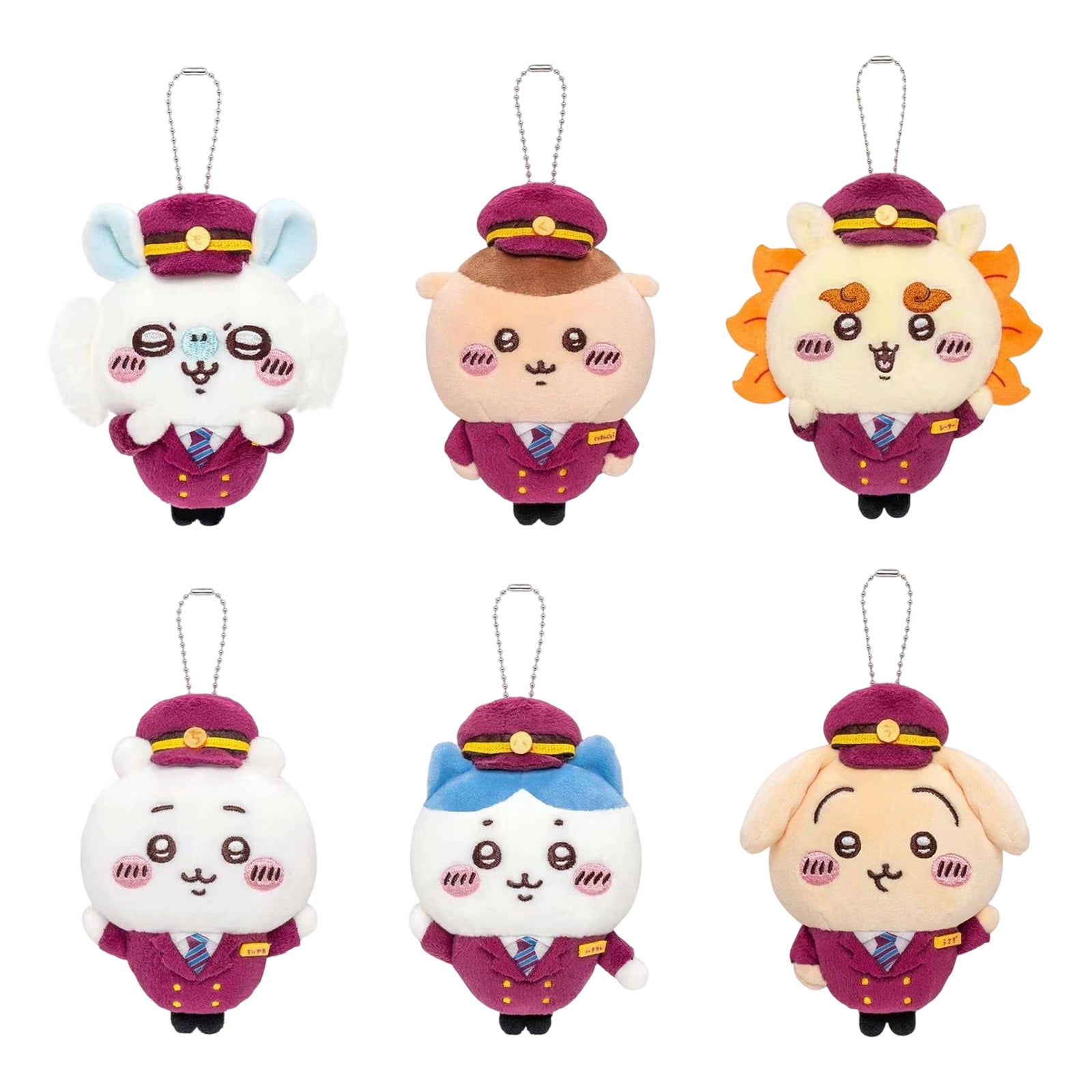 BwiLow 6 Pcs Cute Chikawa Keychain Small Pendant 3.9" Cartoon Style ...