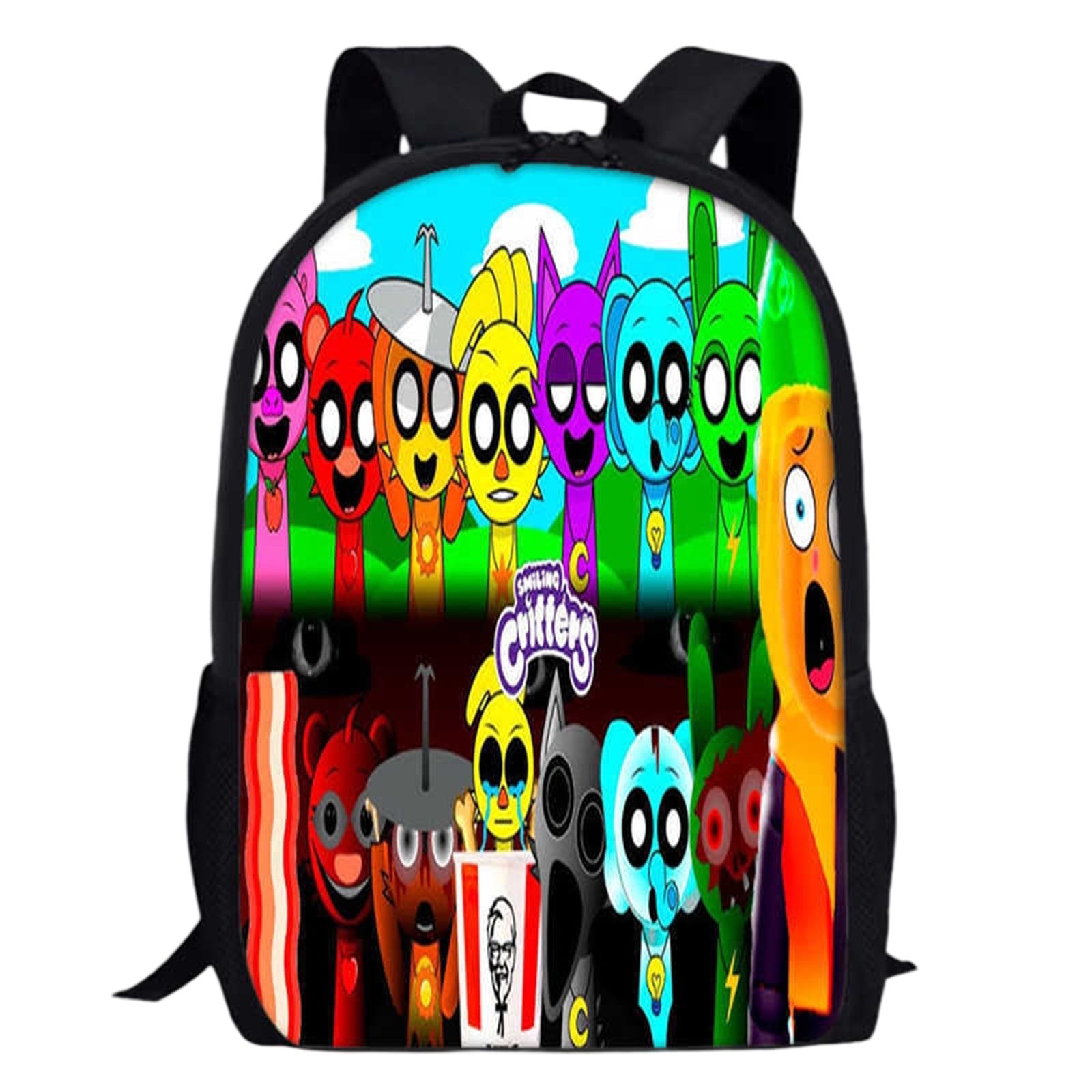 BwiLow Sprunki Backpack 15.7" Travel Laptop Backpack Waterproof Sprunki ...