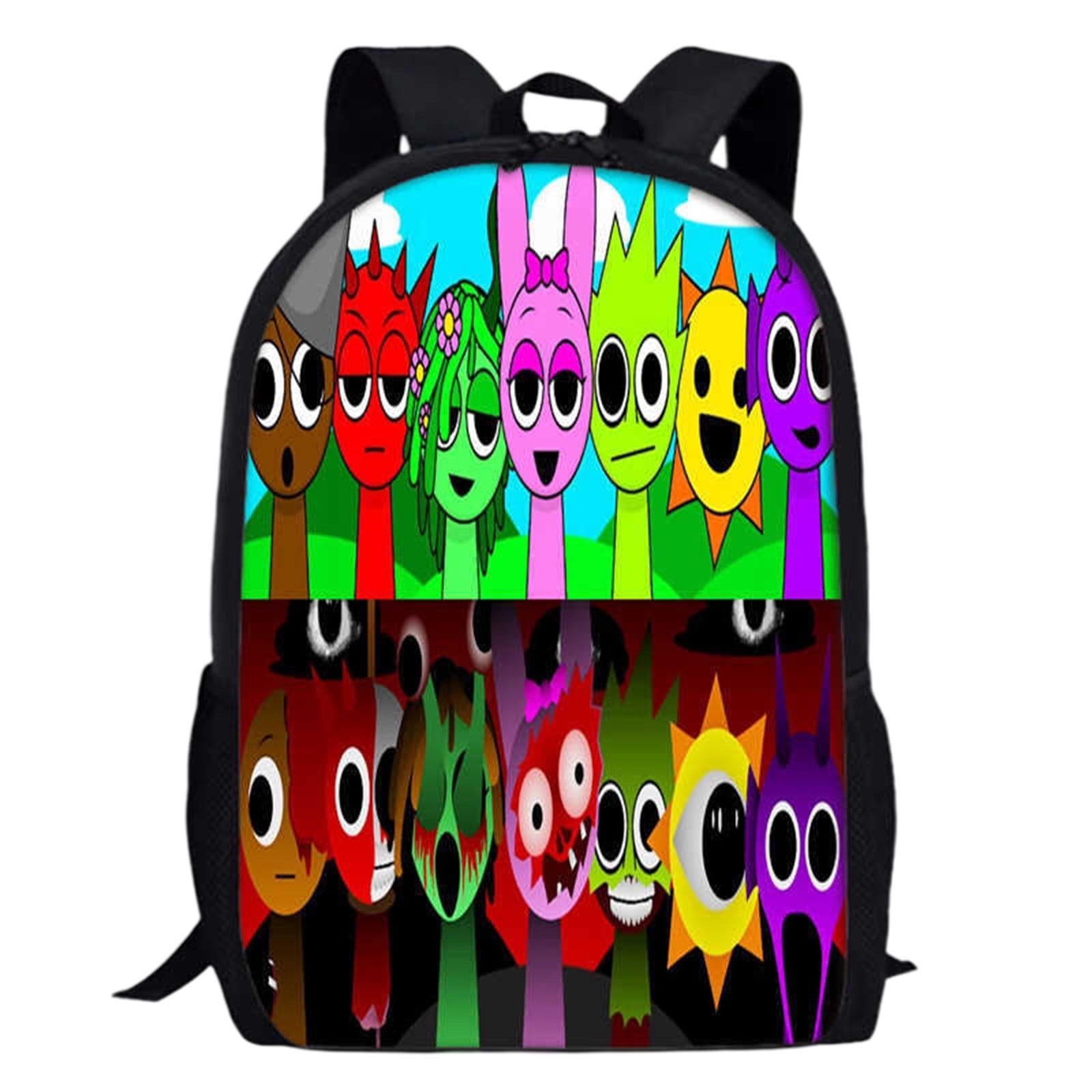 BwiLow Sprunki Backpack 15.7" Travel Laptop Backpack Waterproof Sprunki ...