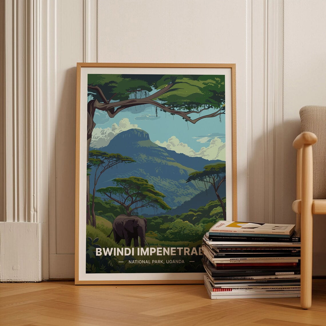 Bwindi Impenetrable Forest Uganda Wildlife Art, Unframed Paper Poster ...