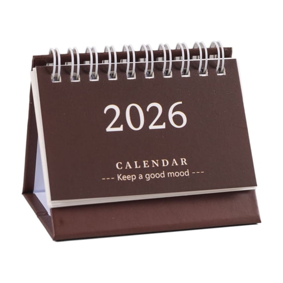 Bwiyojiz Calendars Paper 2026 Mini Calendar Desktop Notebook Decoration ...