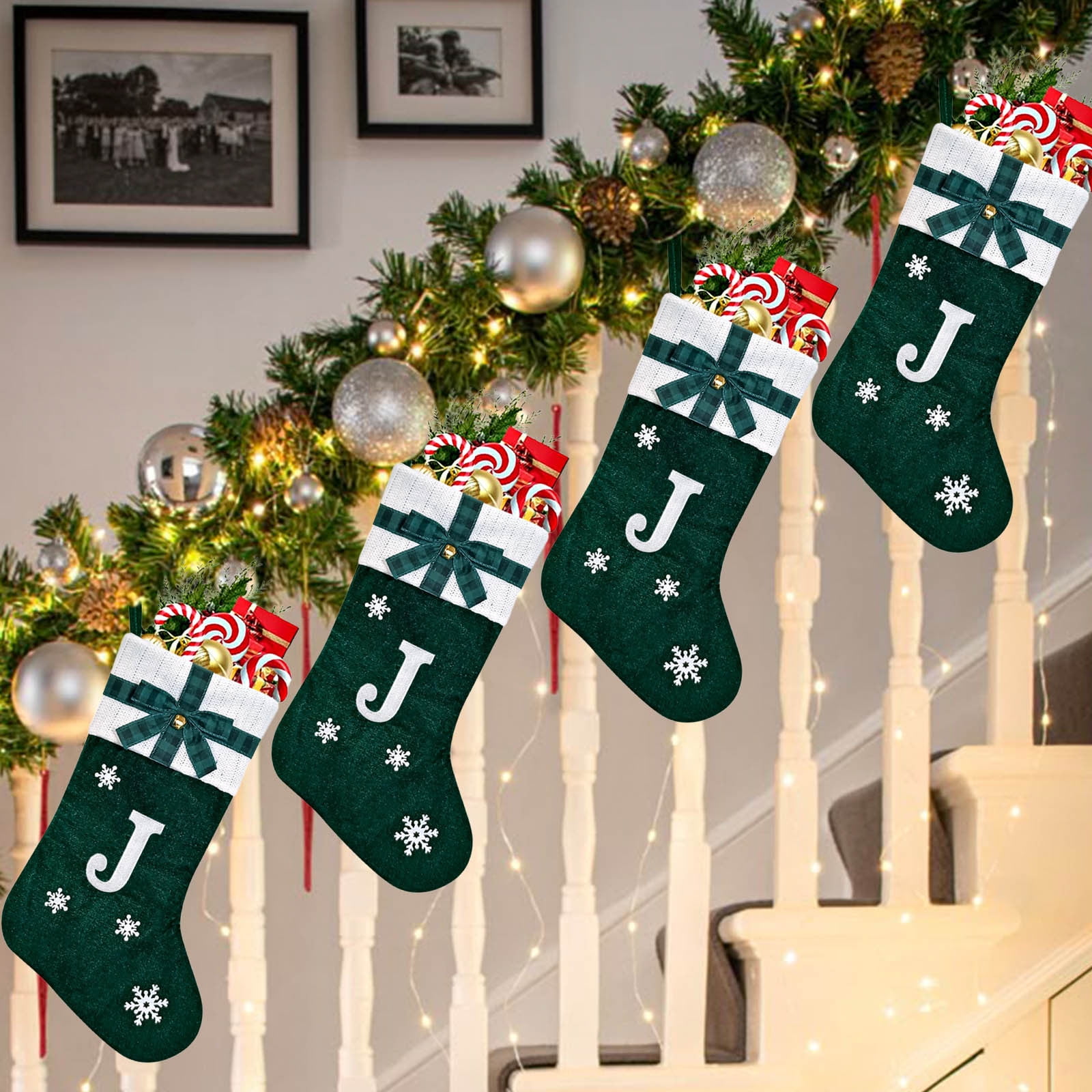 Bwiyojiz Christmas Decorations, Knitted Hosiery Wool Hosiery ...