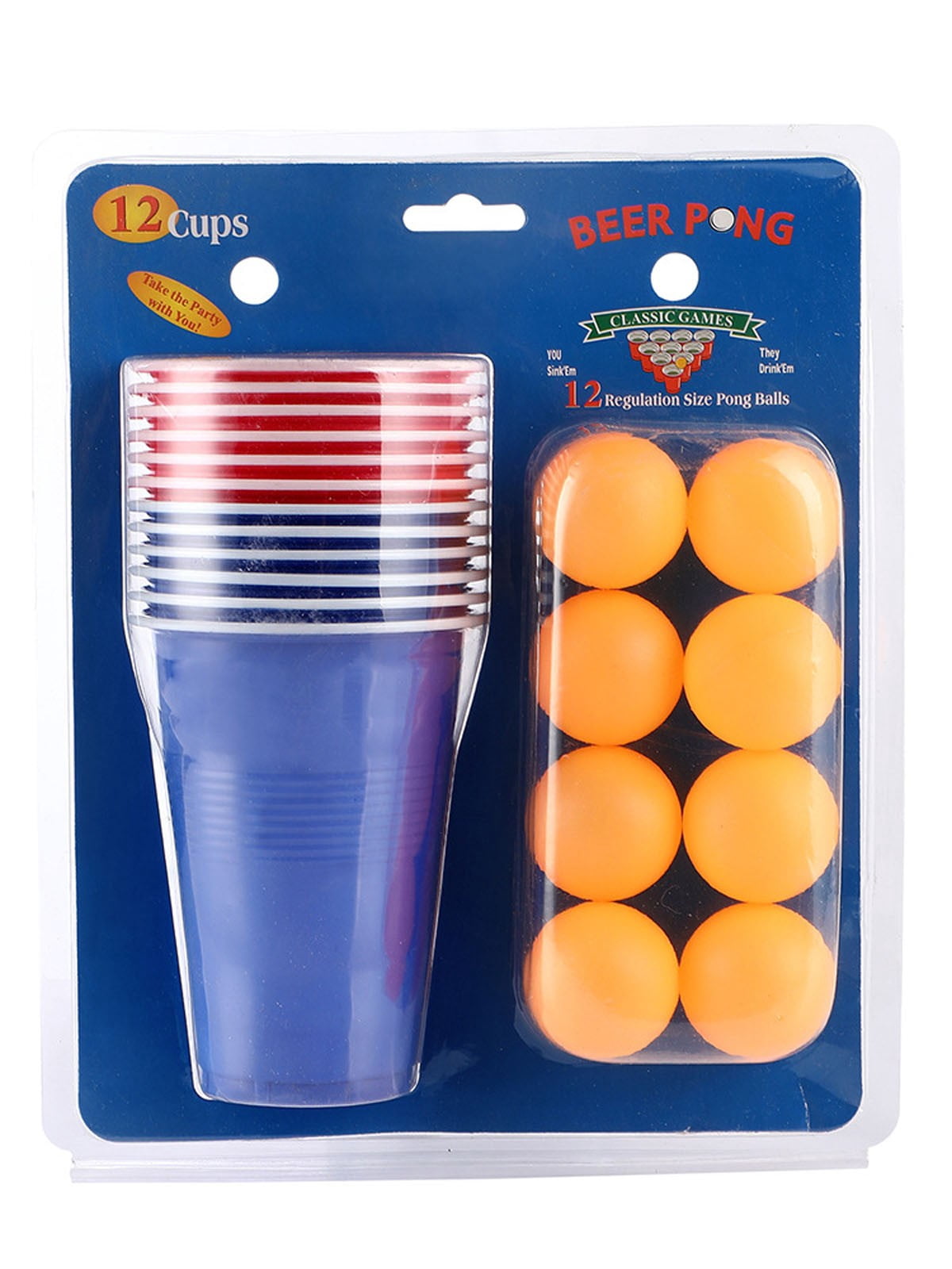 Bwiyojiz Count 12pcs Educational Toys Beer Game Set 16oz Blue and Red ...