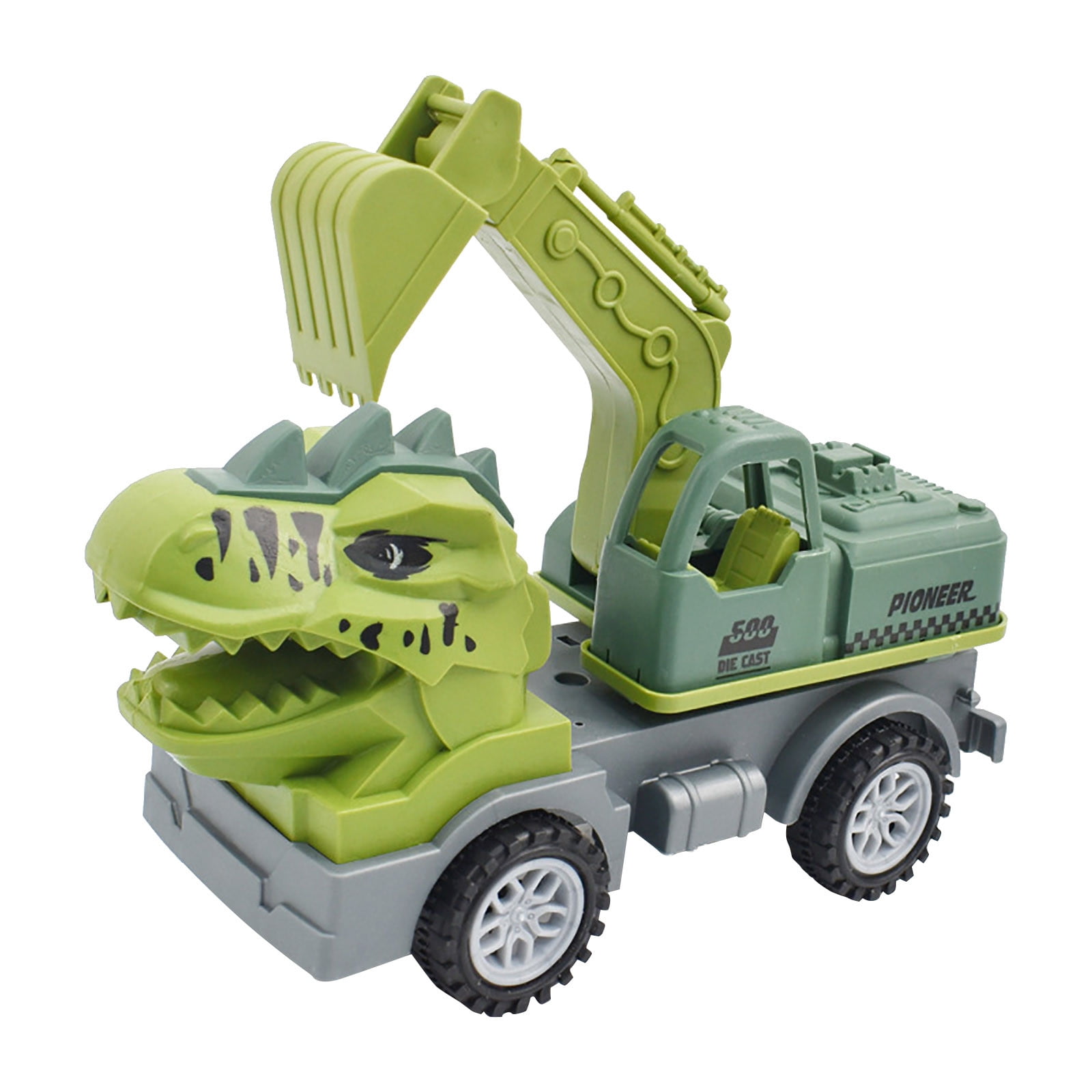 Bwiyojiz Dinosaur Engineering Vehicle Excavator Model Toys Boys Like No ...