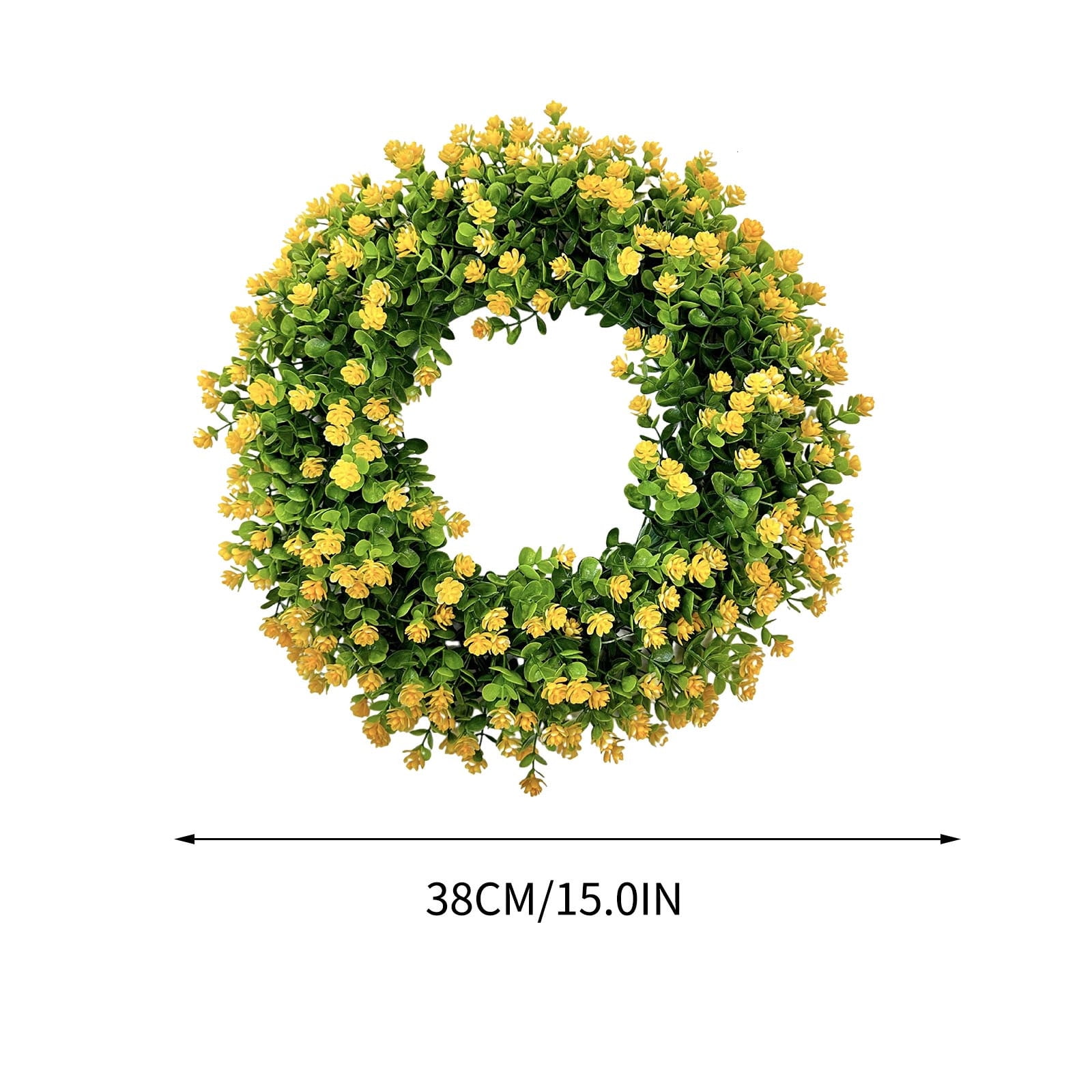 Bwiyojiz Garlands Plastic Colorful Wreath Spring and Summer Leaf ...