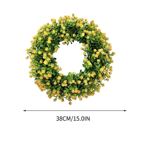 Bwiyojiz Garlands Plastic Colorful Wreath Spring and Summer Leaf ...