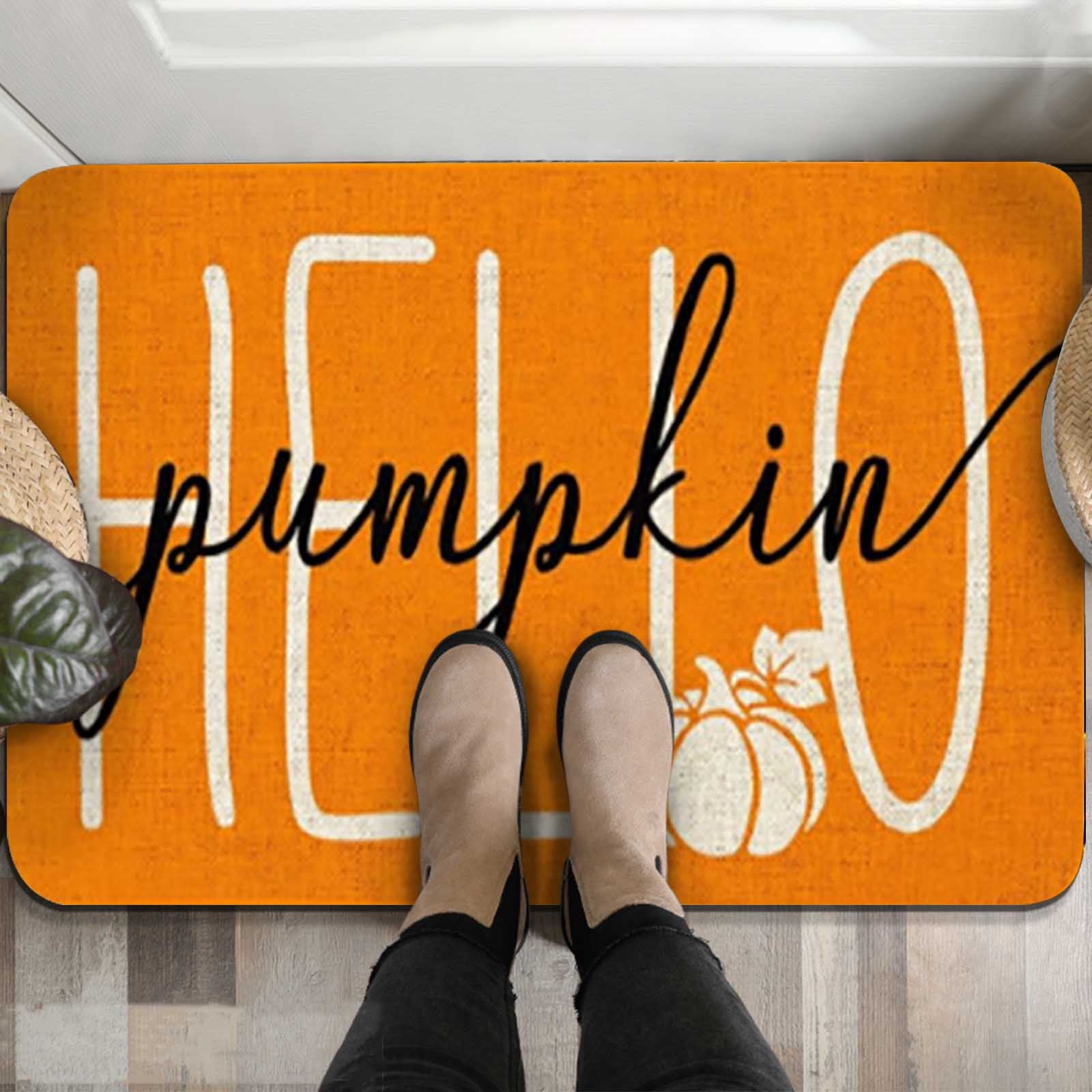 Bwiyojiz Halloween Mats, Kitchen Floor Mat Halloween Pumpkin Carpet ...