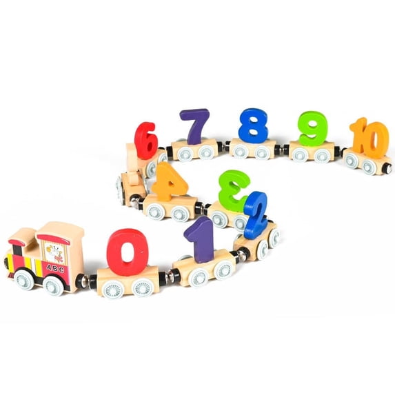Bwiyojiz Home Decor Wooden Magnetic Small Train for Preschool, 12 ...