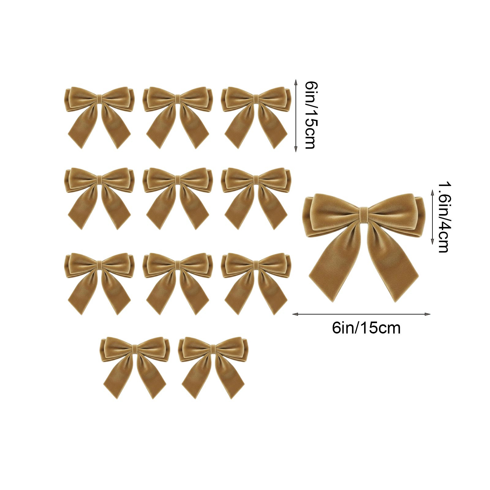 Bwiyojiz Home Decoration Holiday Products Count 12pcs Velvet Bow ...
