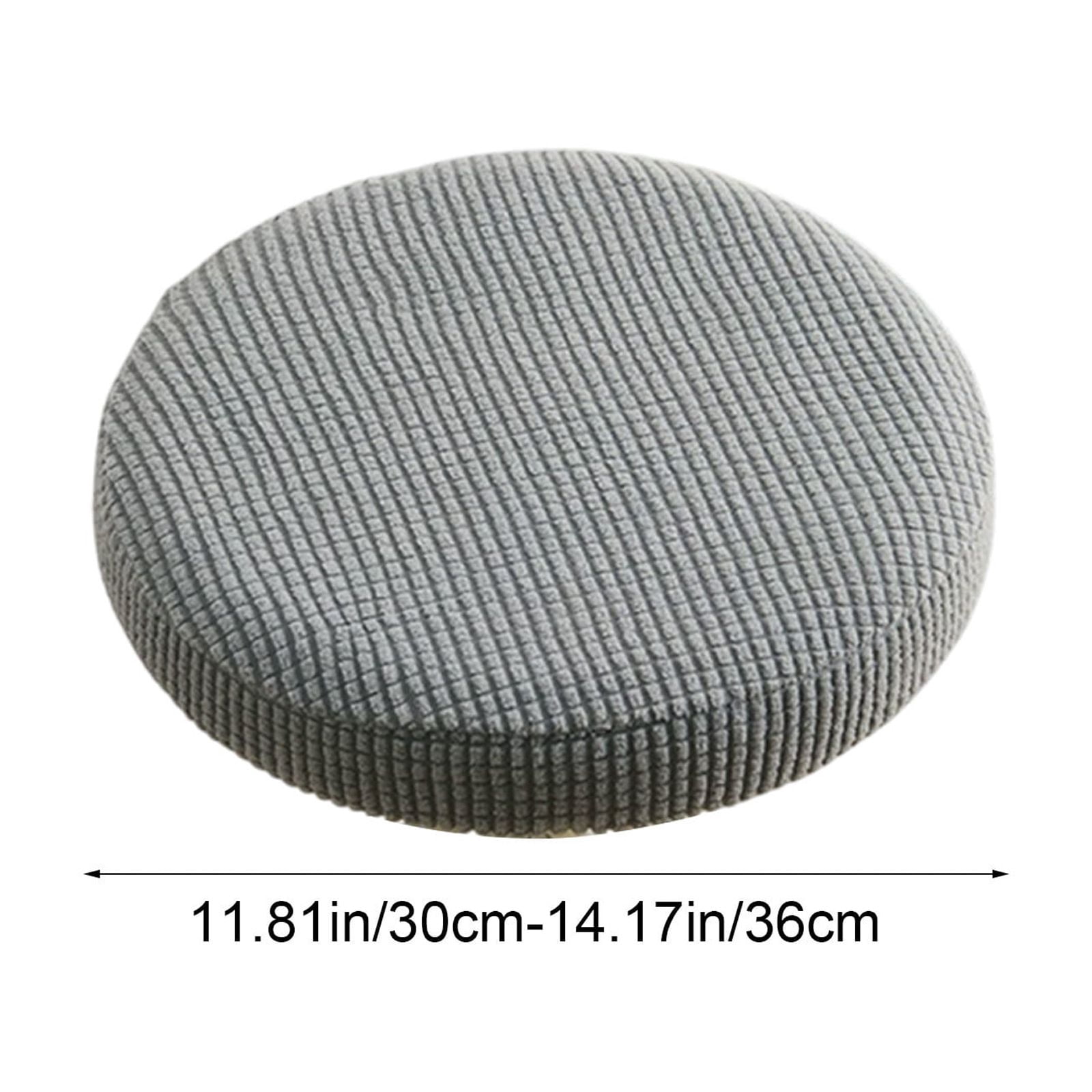 Bwiyojiz Home Decoration Other Plaid Round Stool Cover Swivel Chair Bar ...