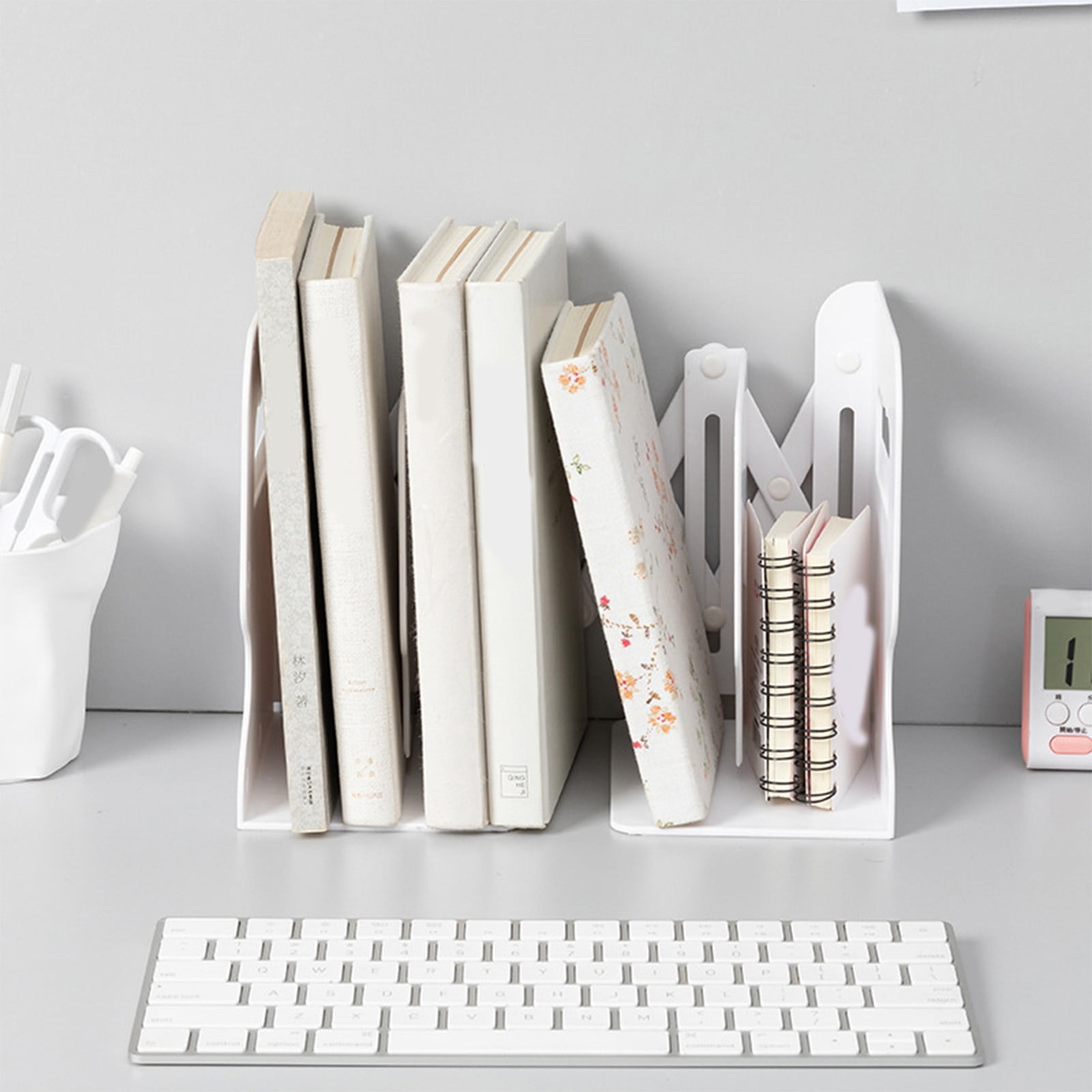 Bwiyojiz Home Storage, Creatives Retractable Book Stand Students Use ...