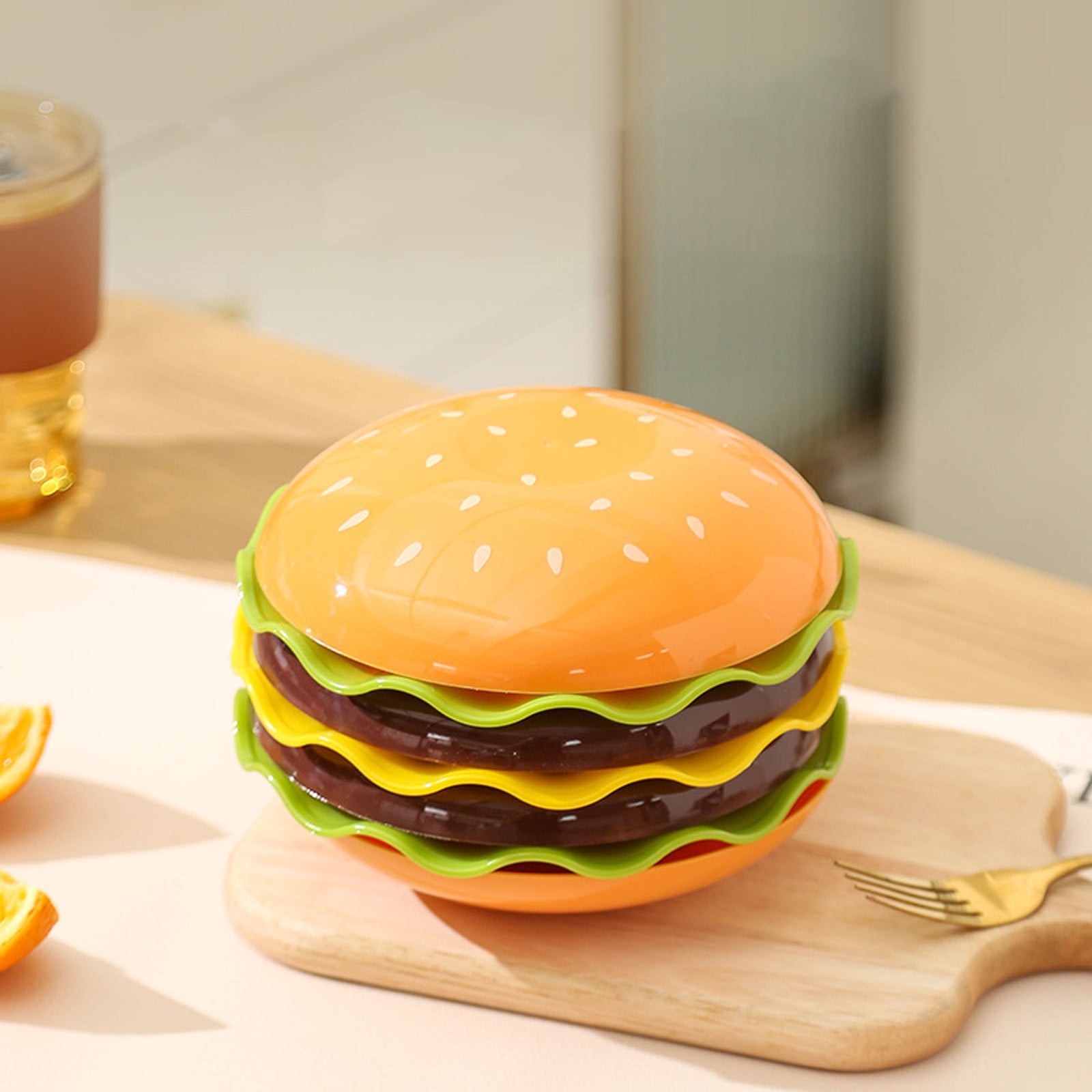 Bwiyojiz Kitchen Appliances, Adorable Burger Style 7-piece Dinnerware ...