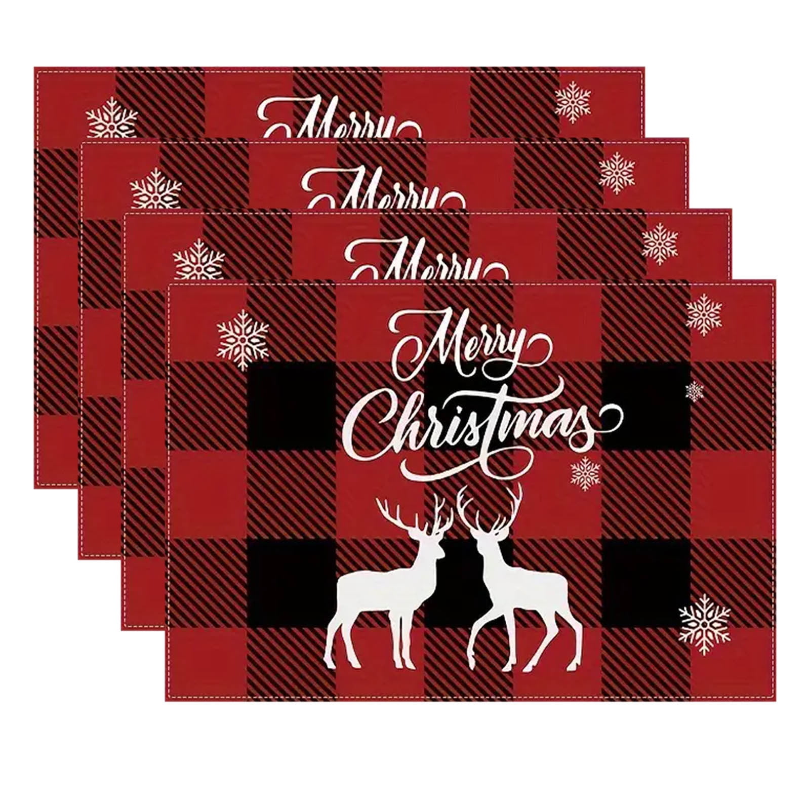 Bwiyojiz Kitchen Utensils Count 4pcs Christmas Placemat Table Mat Home ...