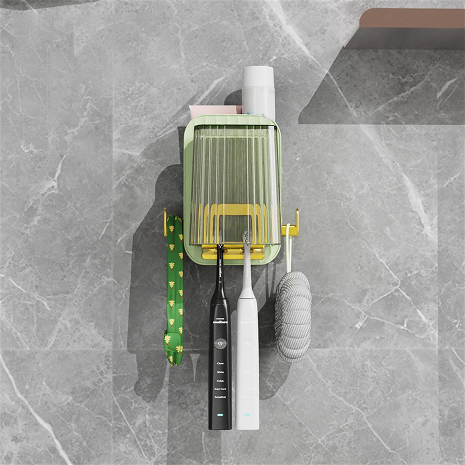 Bwiyojiz Organization and Storage, Stick- Toothbrush Frame Non Punching ...