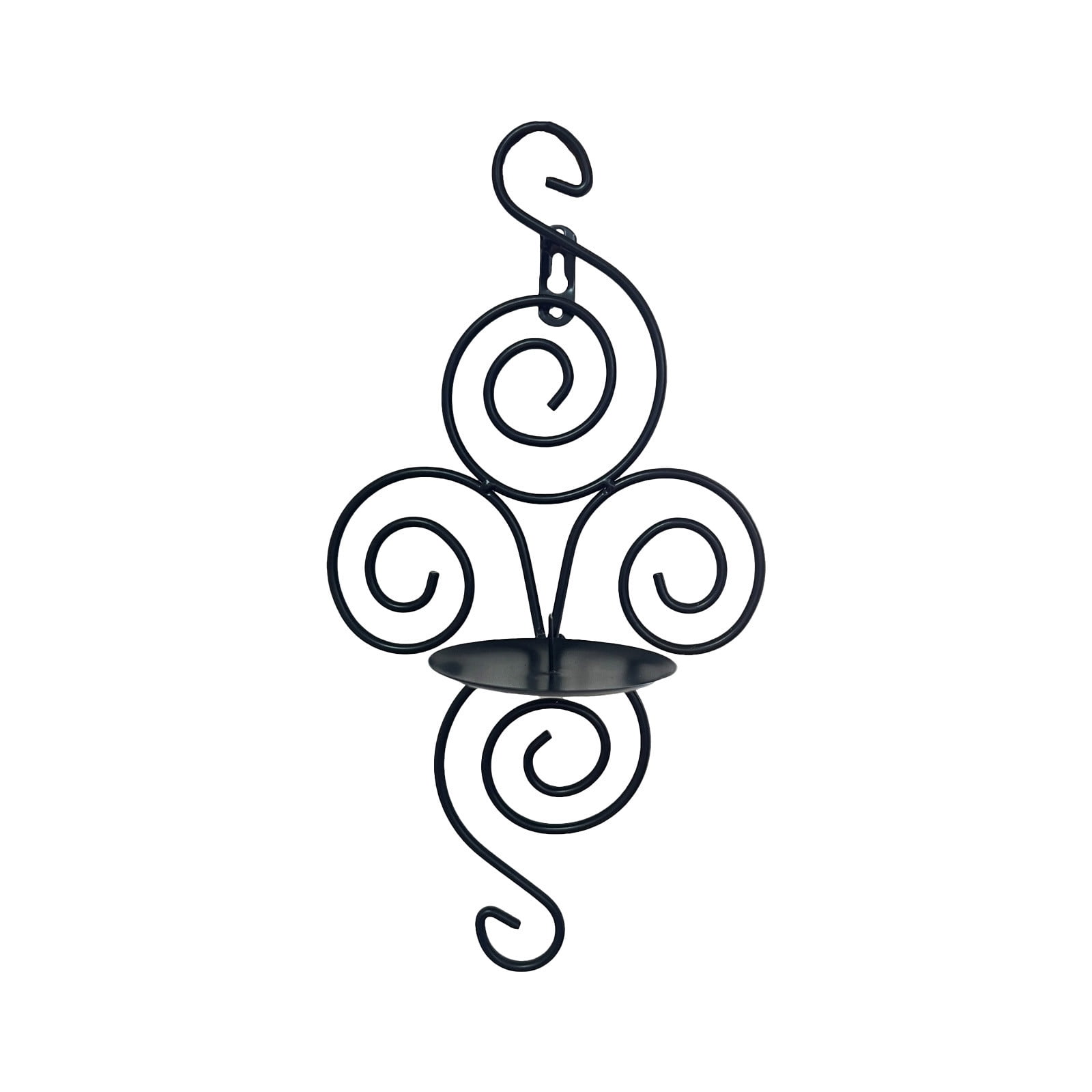Bwiyojiz Room Decor, Wrought Iron Candlestick In Black White Wall ...