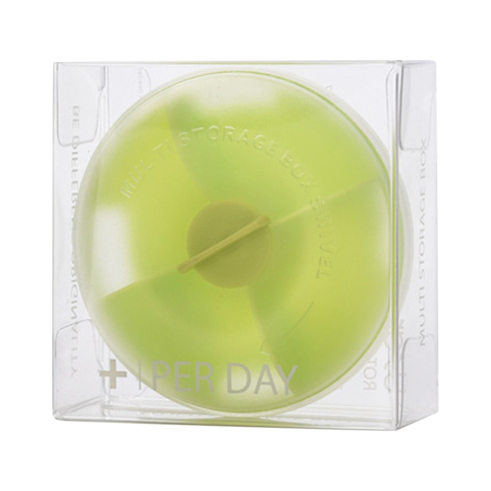 Bwiyojiz Storage Bins With Lids, 4 Cell Portable Mini Medication Box ...