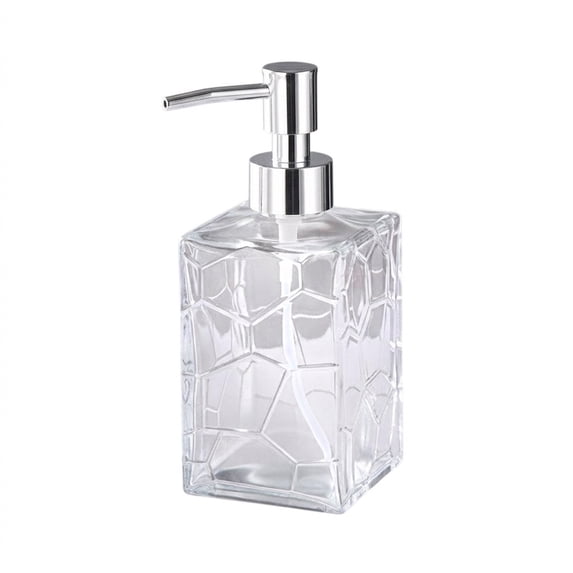 Bwiyojiz Textured Glass Soap Dispenser, Refillable Pump Bottle for ...
