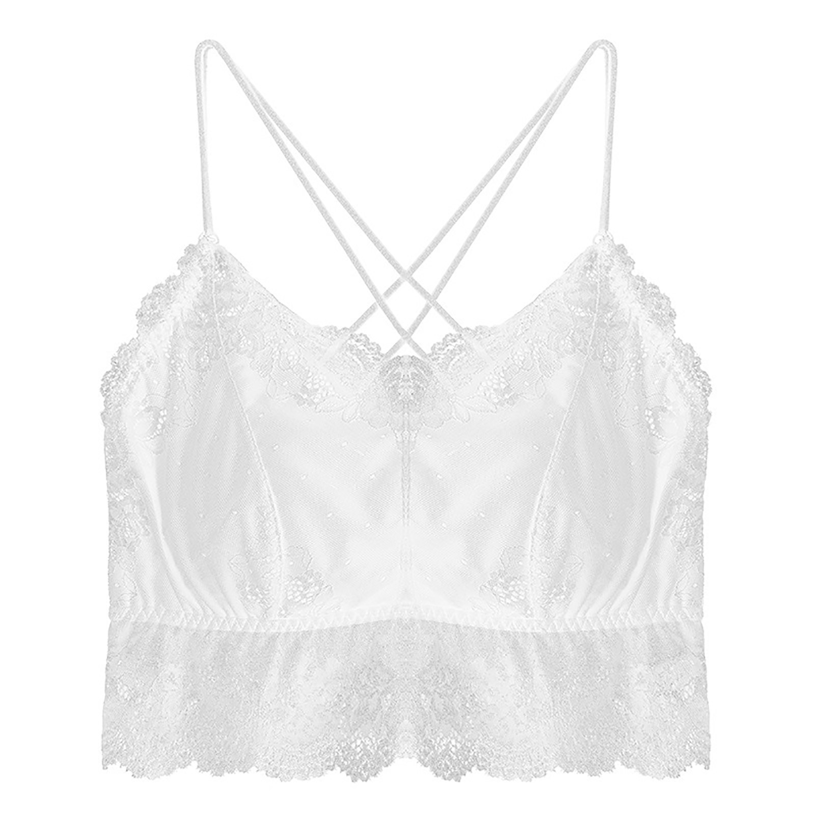 Bwndum Camisole Tops for Women Sexy Lace Crop Tops Backless Cami ...