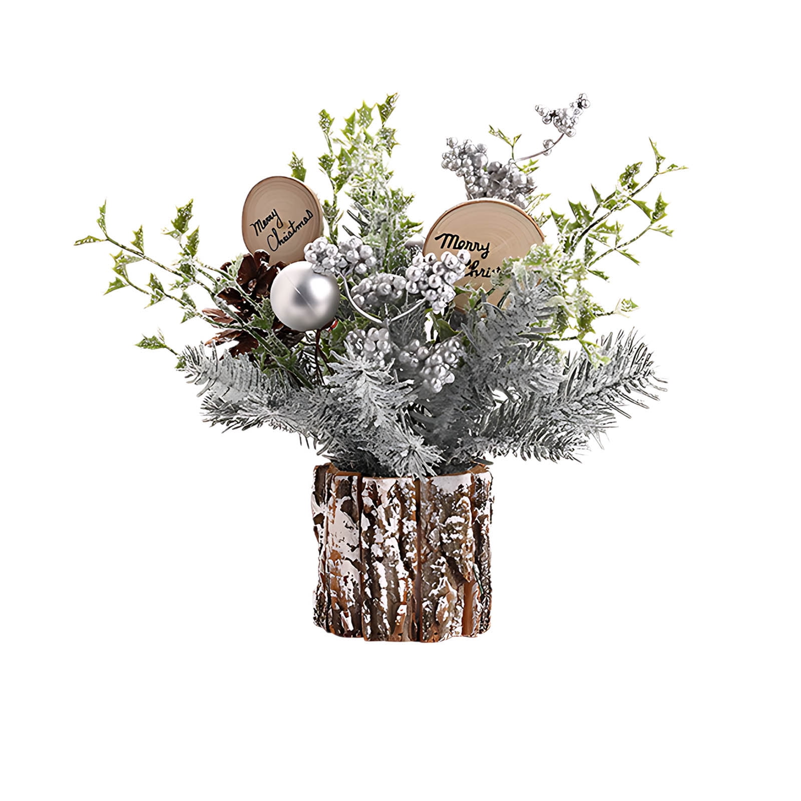 Bwomeauty Christmas Decor, Artificial Christmas Trees 11.8 Inch Mini ...