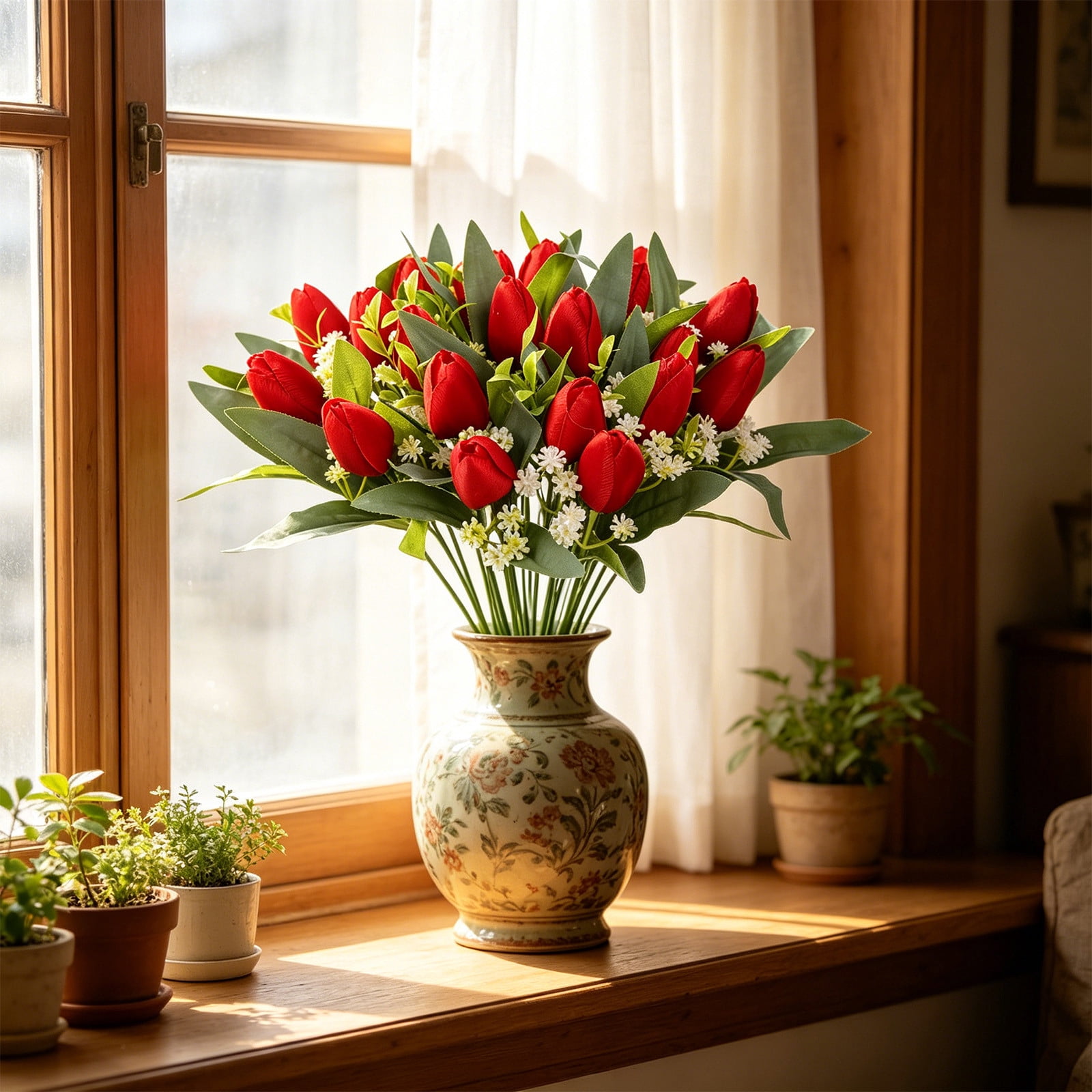 Bwomeauty Family Gifts, Artificial Tulips Ornament For Hotel Tables ...